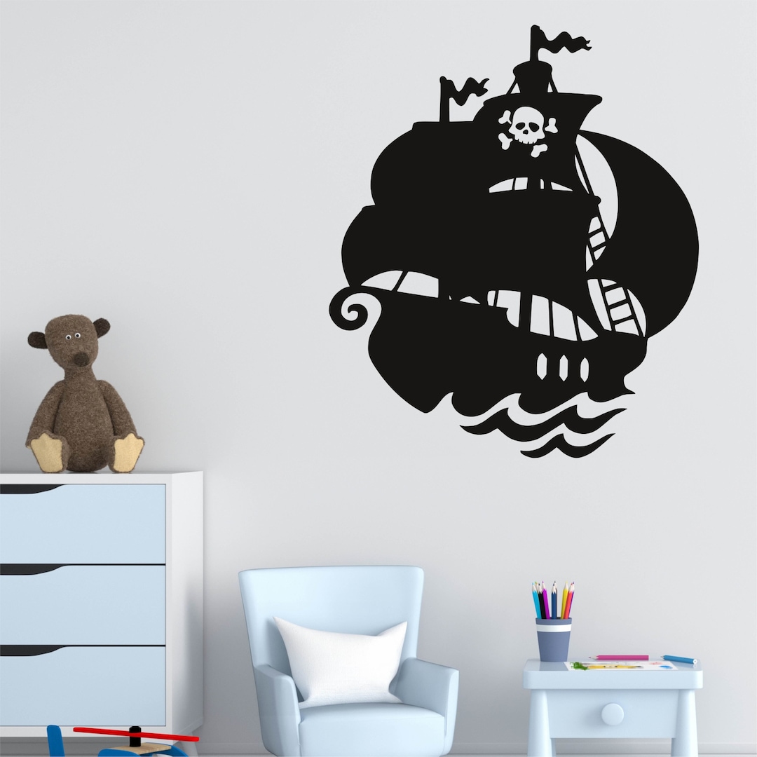 Pirate Ship Wall Decal Sticker - Etsy