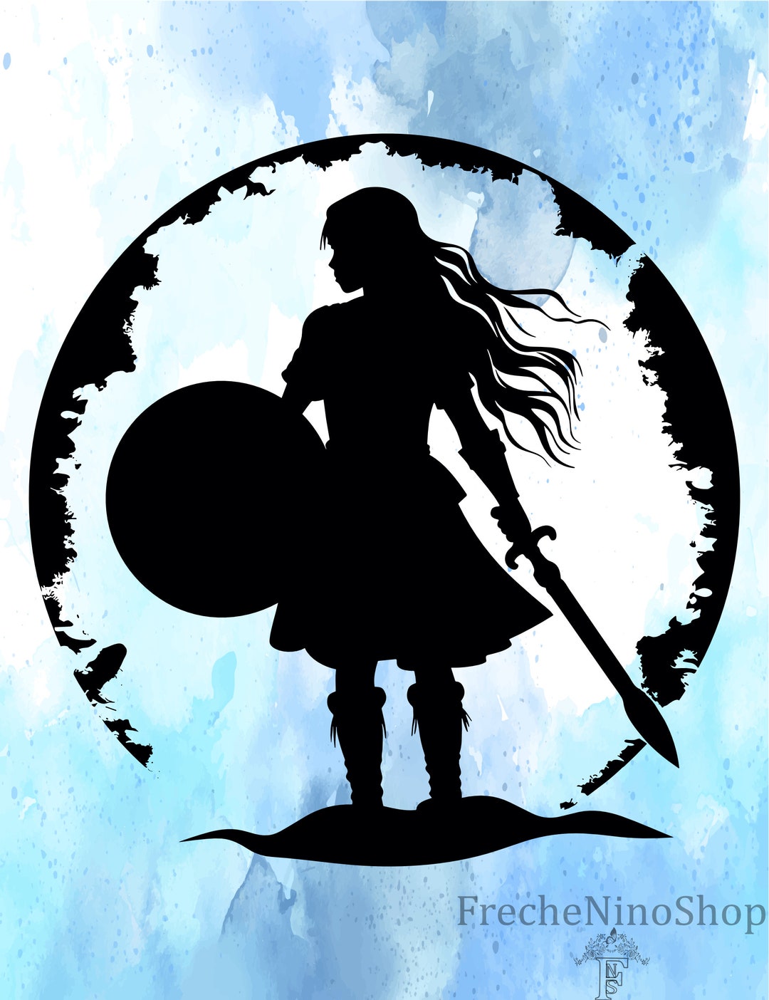 Shield Maiden SVG Viking Warrior EPS Shieldmaiden Shield - Etsy
