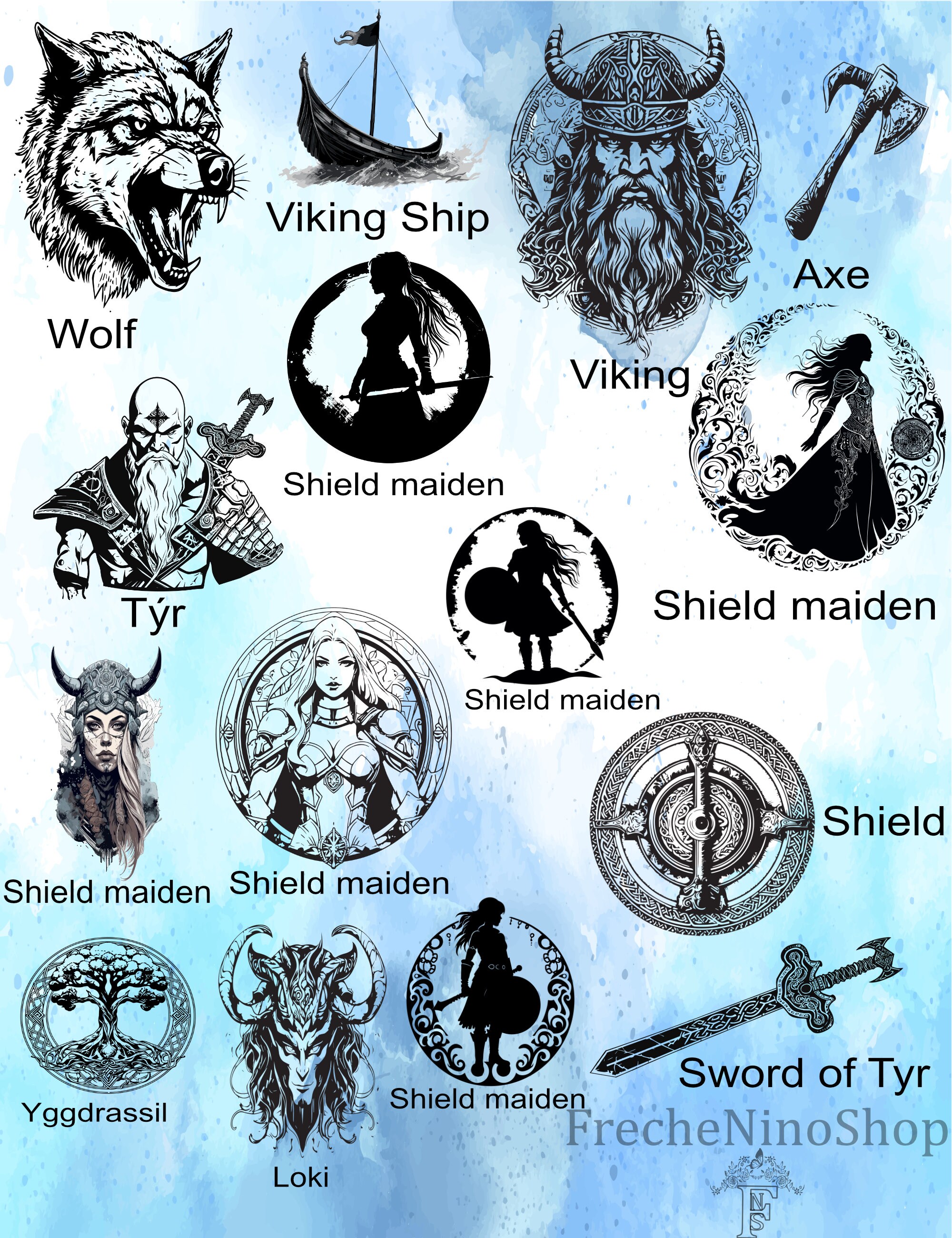 Viking Svg Bundle Viking Png Bundle Odin Eps Thor Svg Norse Mythology ...