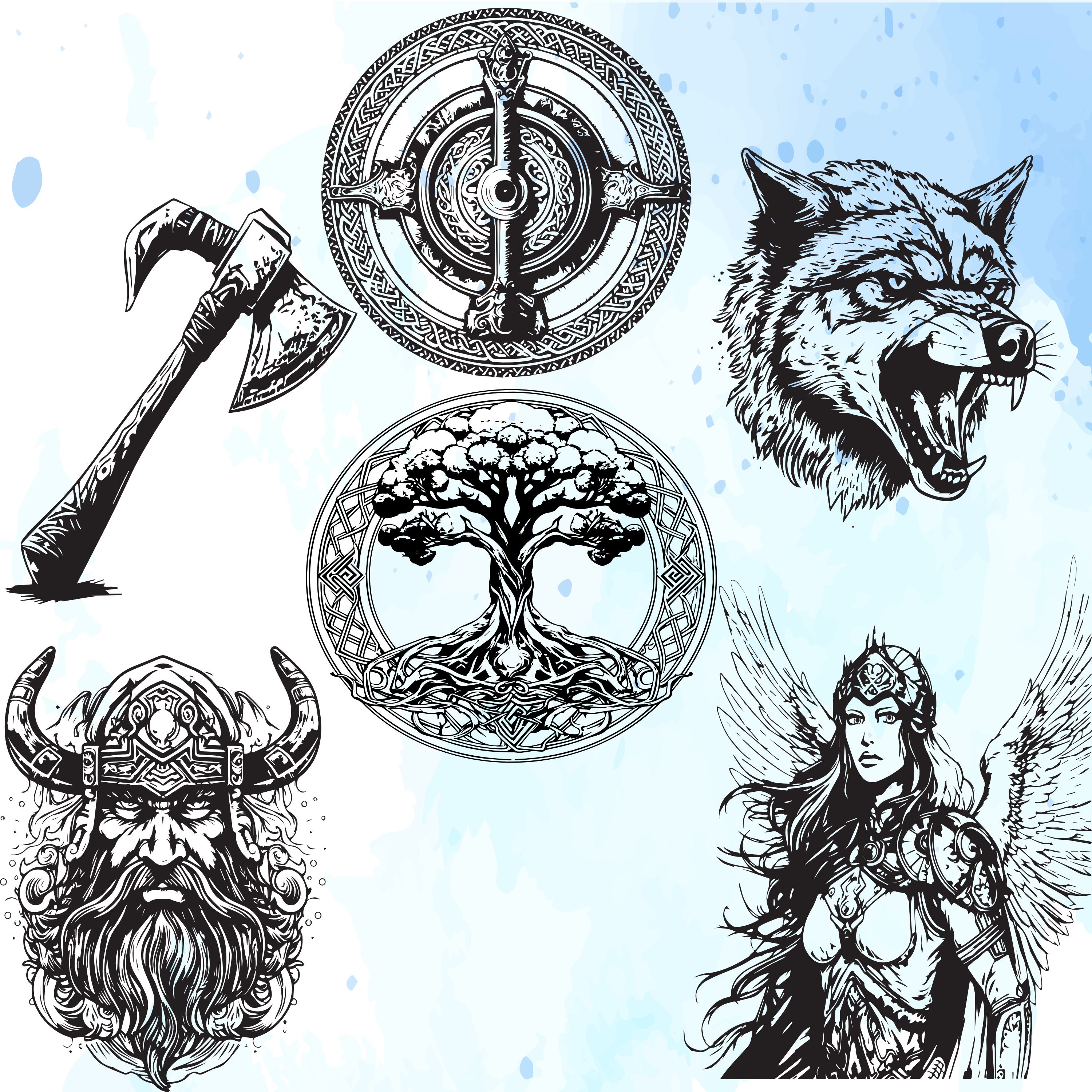 Viking Svg Bundle Norse Mythology Clipart Bundle Viking Clipart Bundle ...