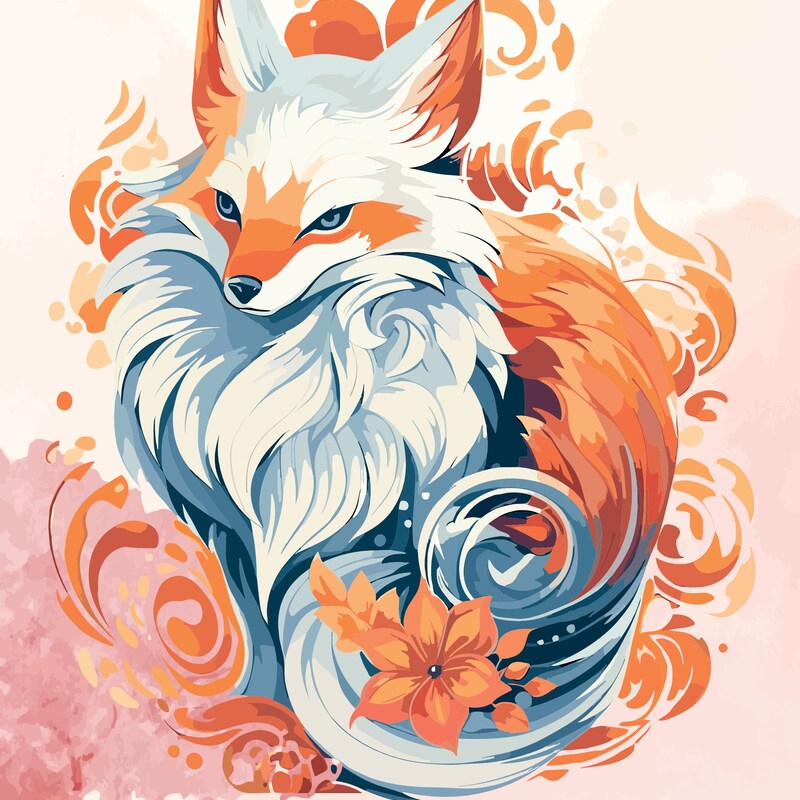 Japanese Foxes - Etsy