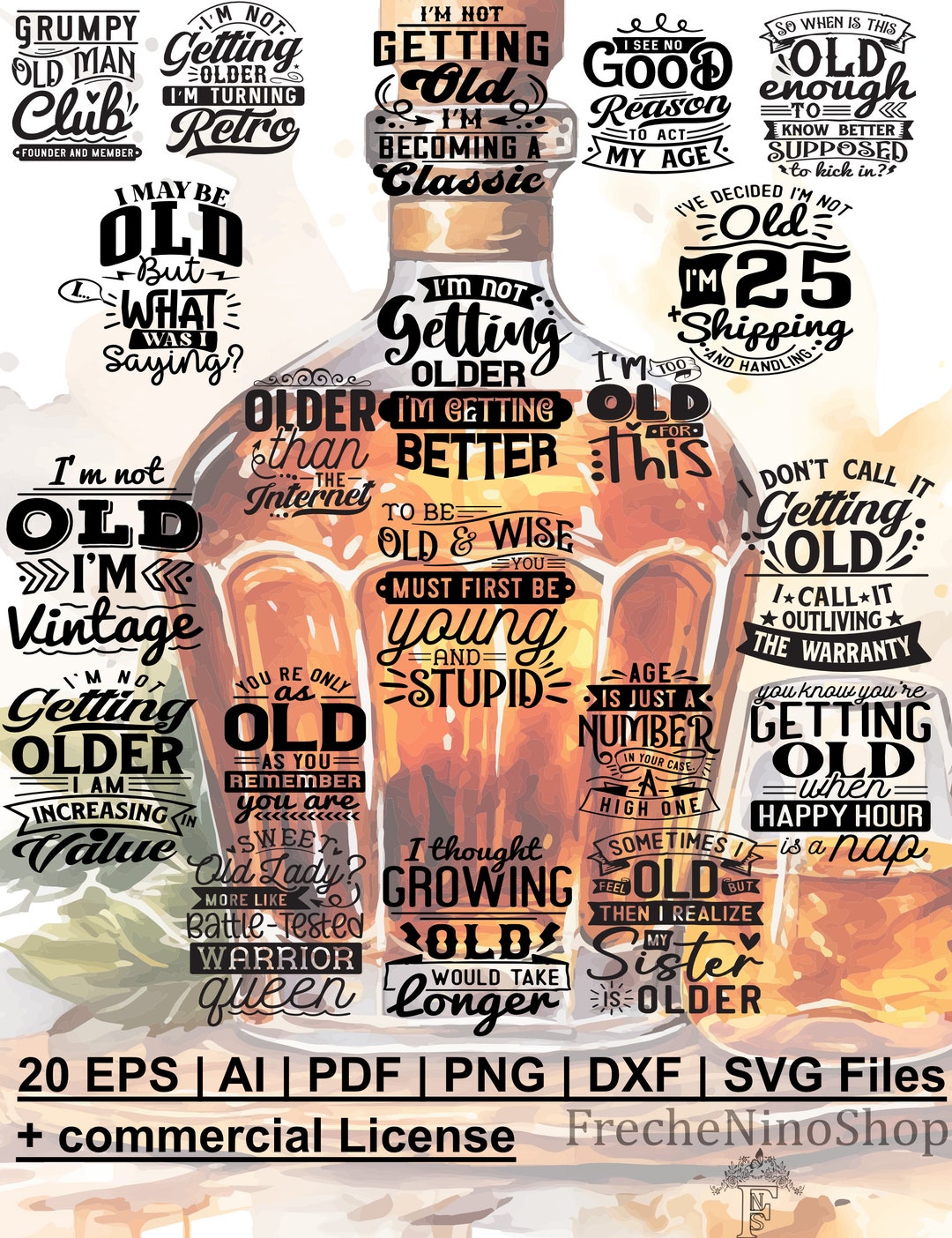 Old Man Quote SVG Bundle Funny Sayings Clipart Grumpy Old Man Svgs ...