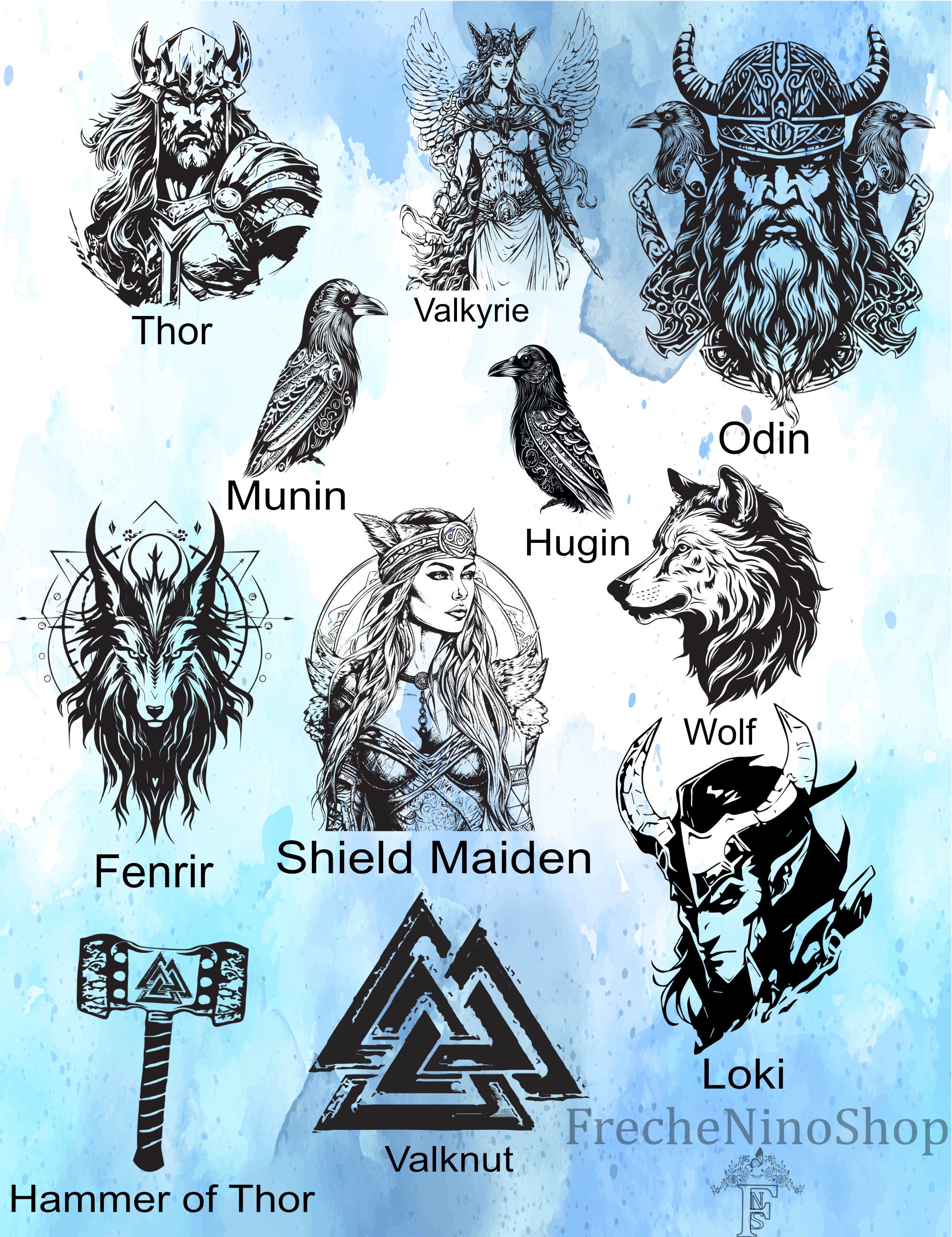 Viking Svg Bundle Viking Png Bundle Odin Eps Thor Svg Norse Mythology ...
