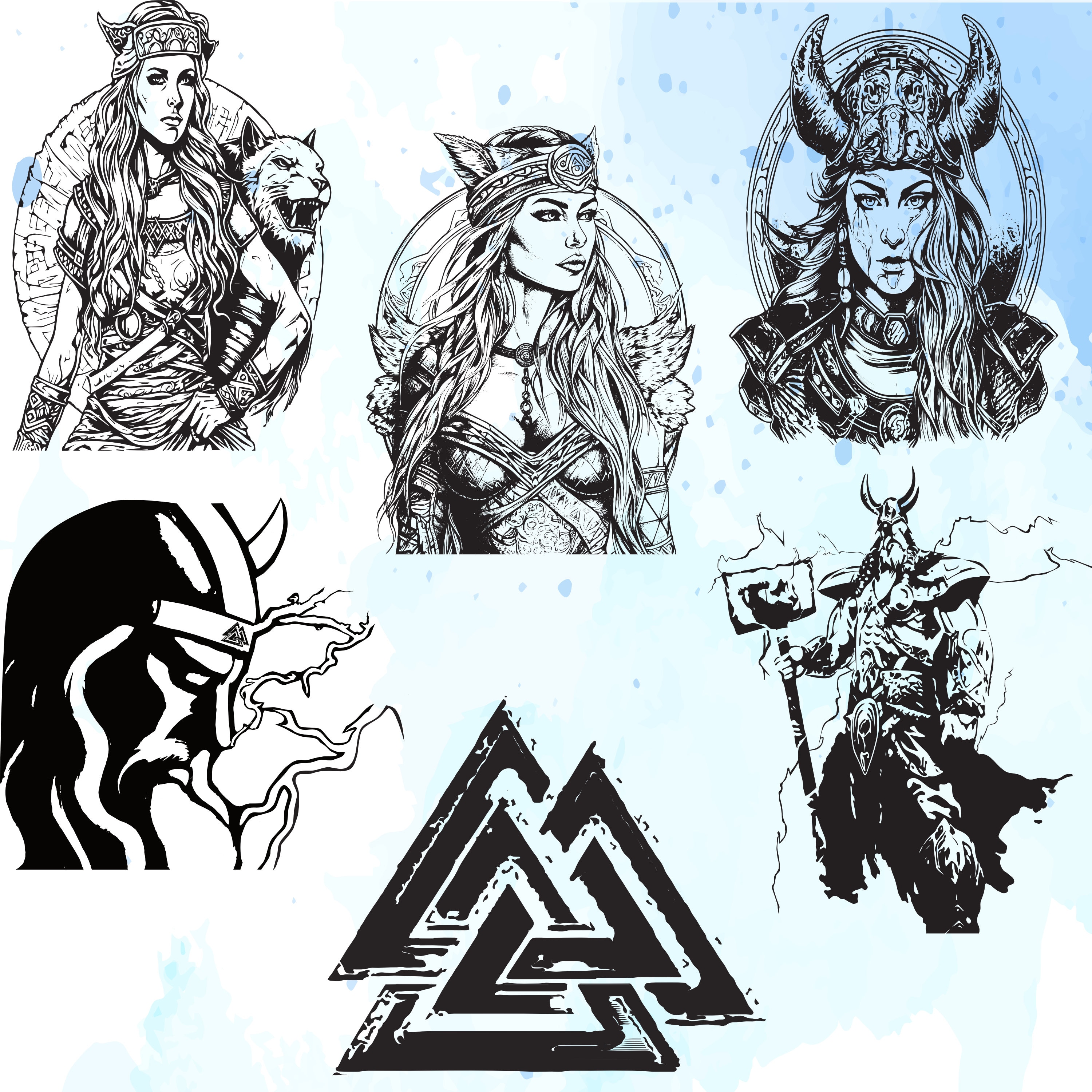 Viking Svg Bundle Norse Mythology Clipart Bundle Viking Clipart Bundle ...