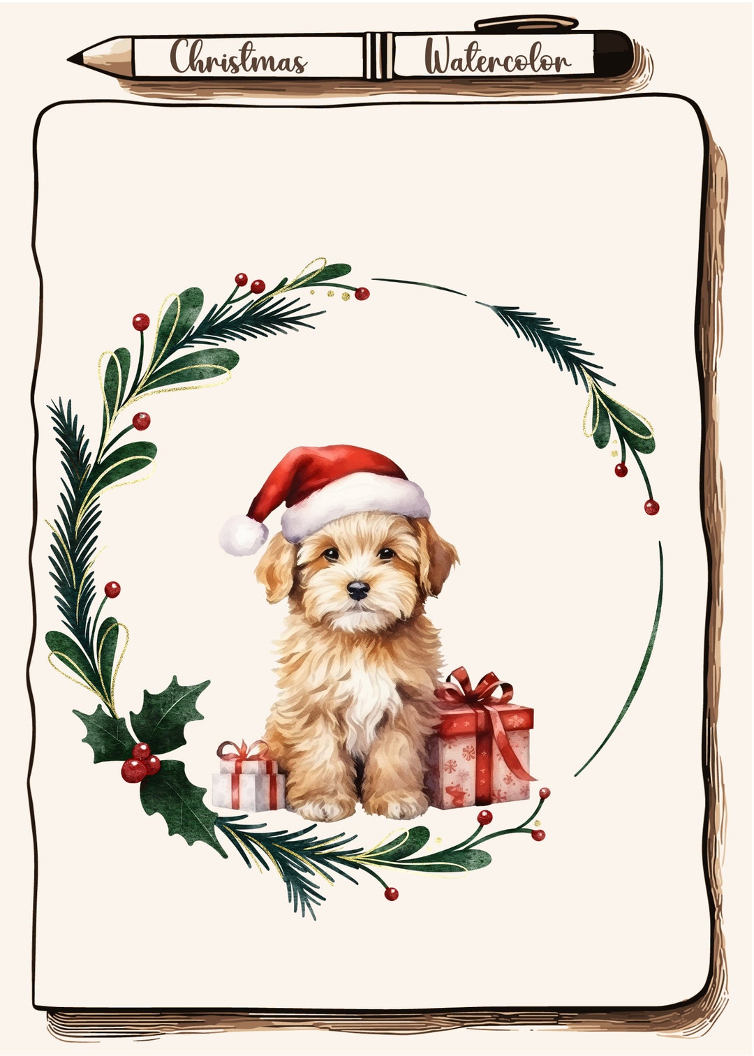 Cute Christmas Watercolor PNG Clipart Christmas Decoration Png File ...
