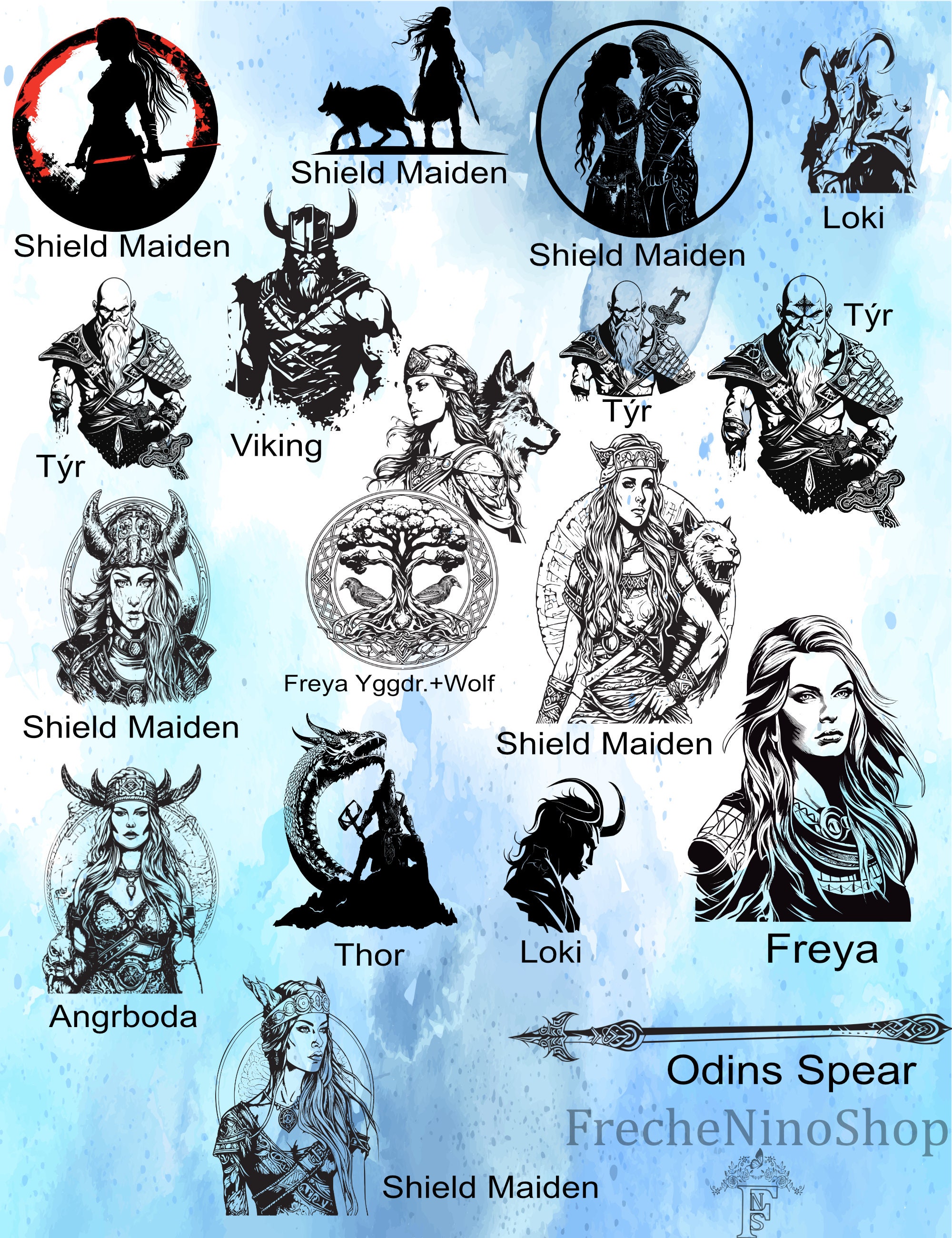 Viking Svg Bundle Viking Png Bundle Odin Eps Thor Svg Norse Mythology ...