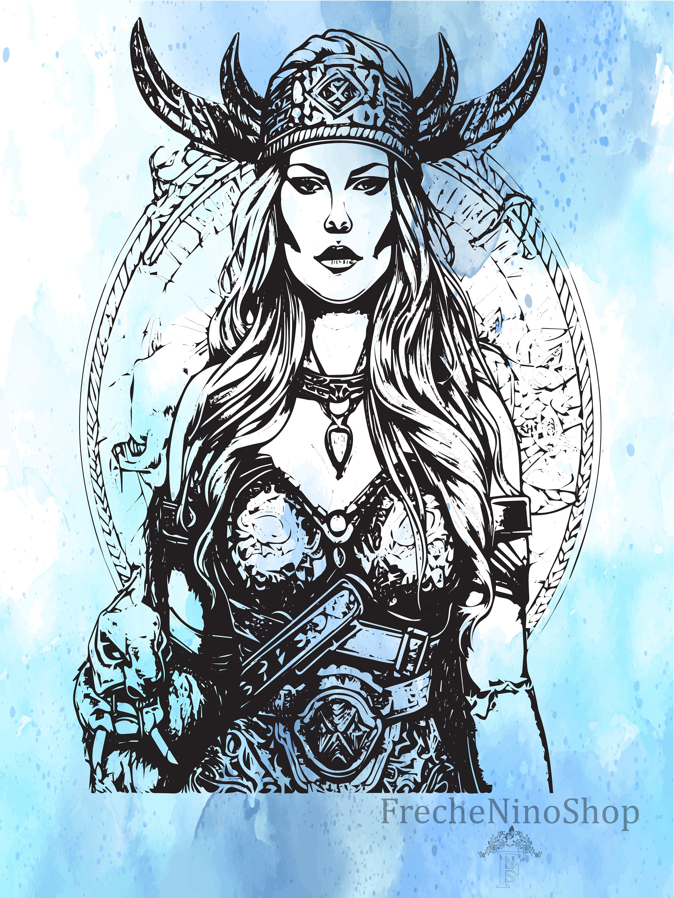 Angrboda Svg Norse Warrior Svg Woman Viking Svg Female Viking Png Women ...