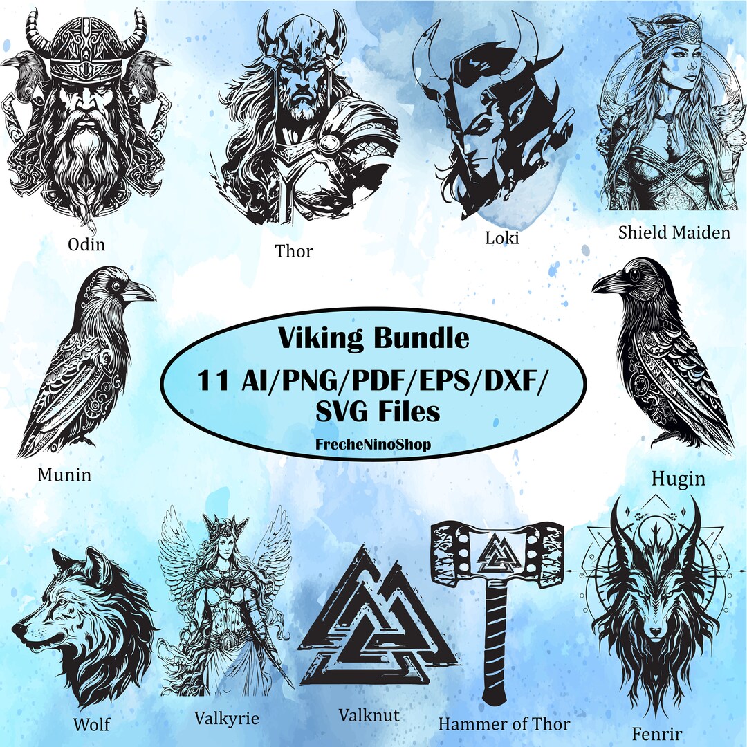 Viking Svg Bundle Norse Mythology Clipart Bundle Viking Clipart Bundle ...