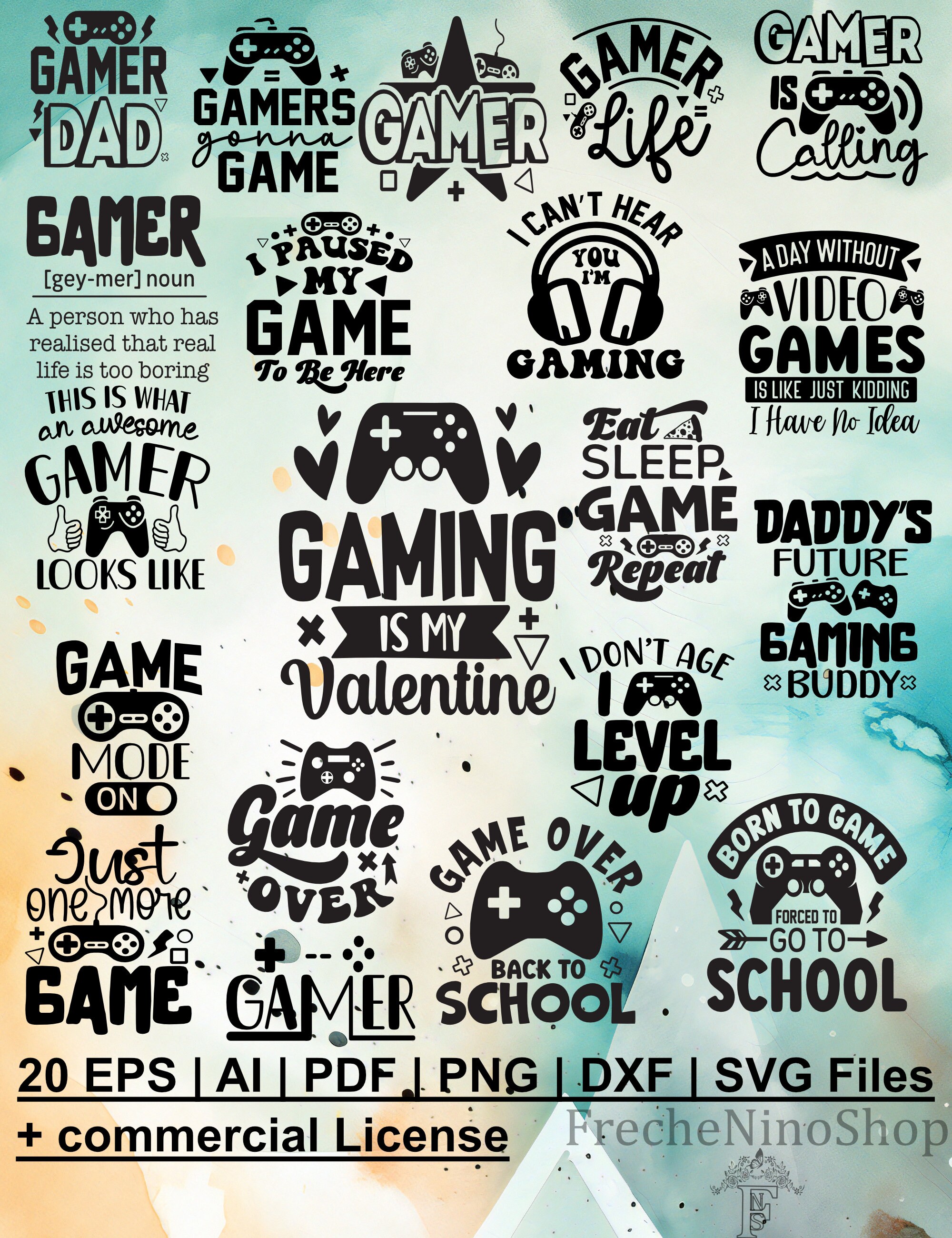 Game Quote SVG Bundle Funny Gaming Clipart Game Svg Gaming Quotes ...