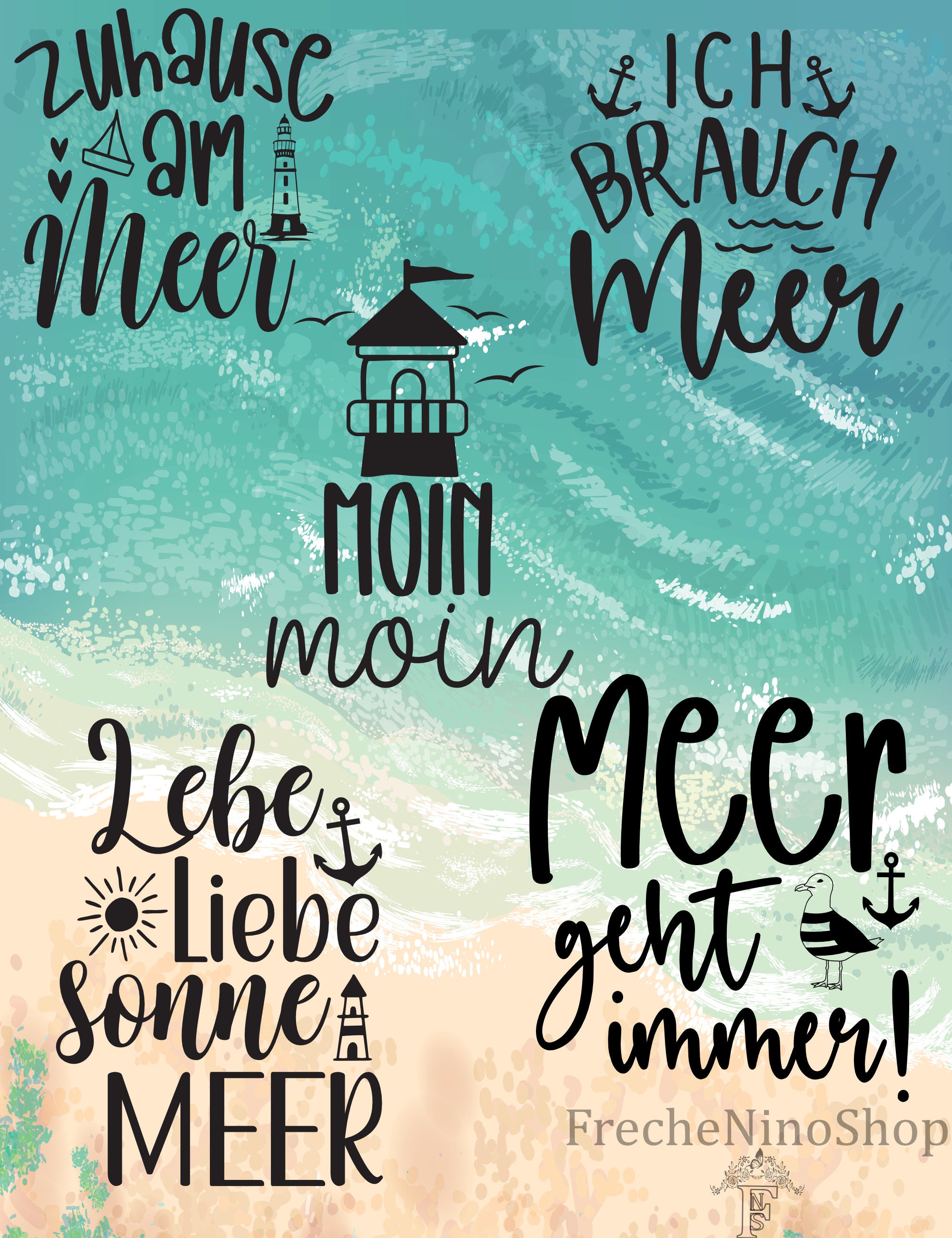 Sea Quote SVG Sea SVG Bundle Ocean Sayings SVG Beach Quote Svg ...