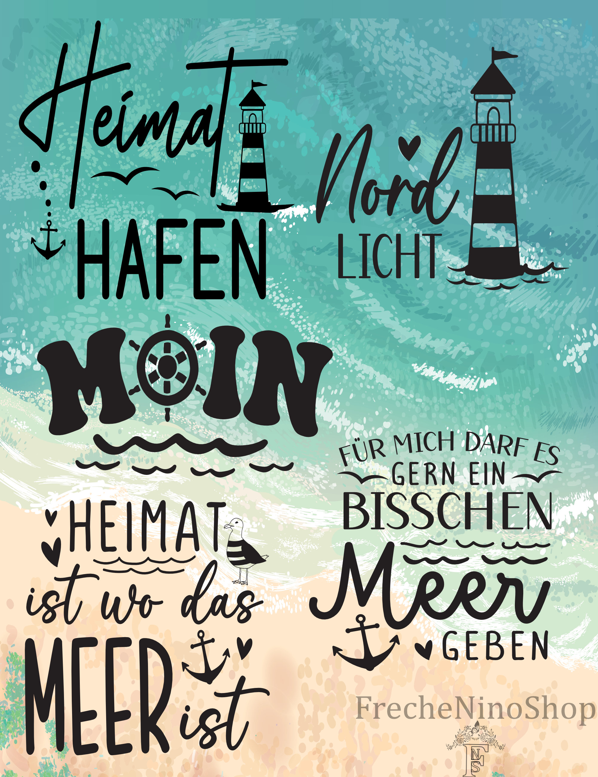 Sea Quote SVG Sea SVG Bundle Ocean Sayings SVG Beach Quote Svg ...