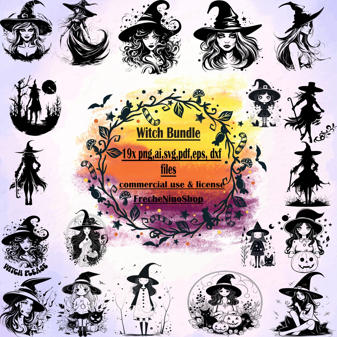 Witch Svg File Witch Cricut File Witch Silhouette Svg Witchcraft Svg ...