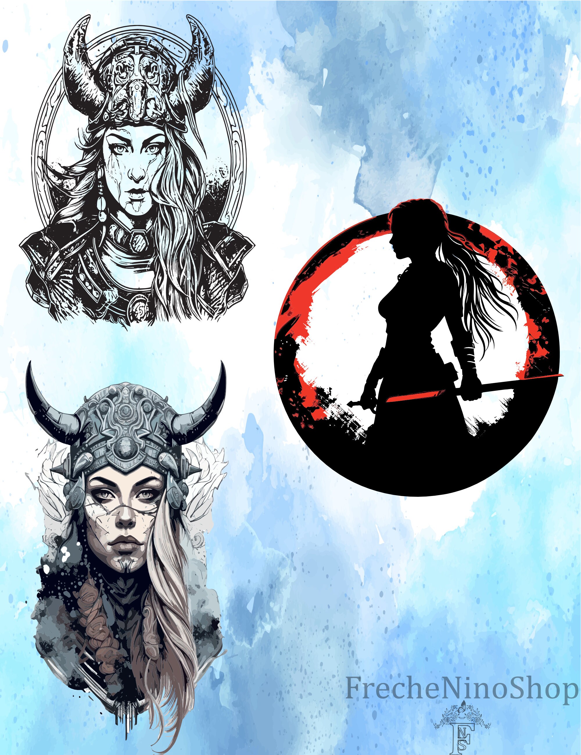 Shield Maiden Svg Norse Warrior Svg Woman Viking Svg Female Viking Png ...