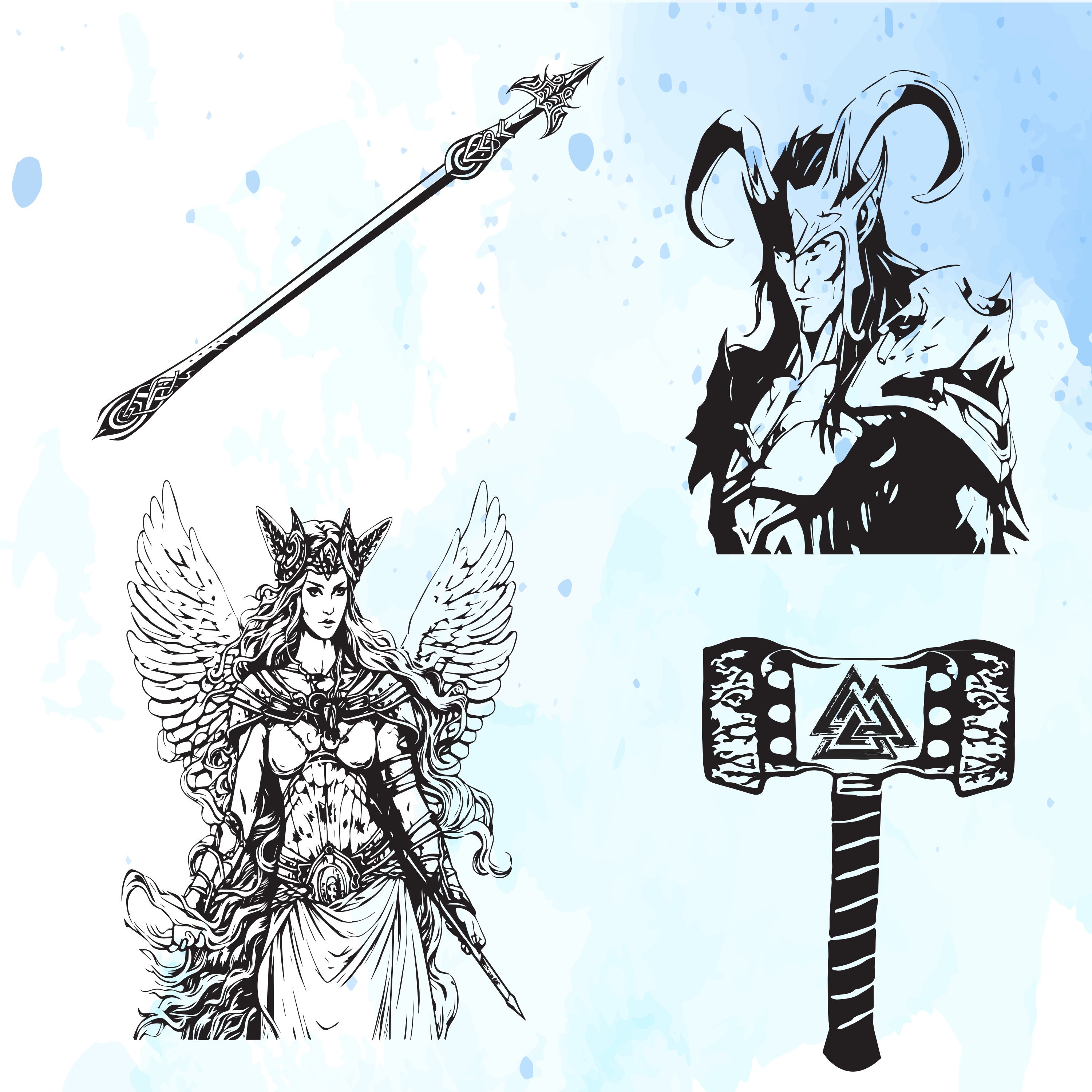 Viking Svg Bundle Norse Mythology Clipart Bundle Viking Clipart Bundle ...