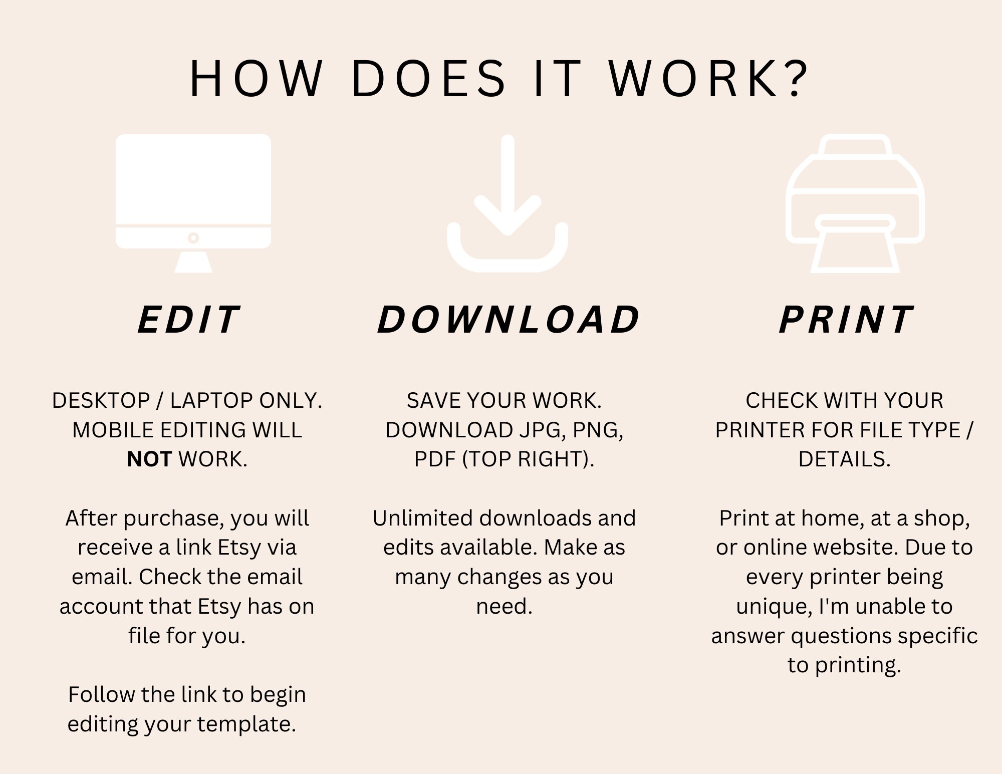 Signature Drink Bar Sign, Editable and Printable Template, Instant ...