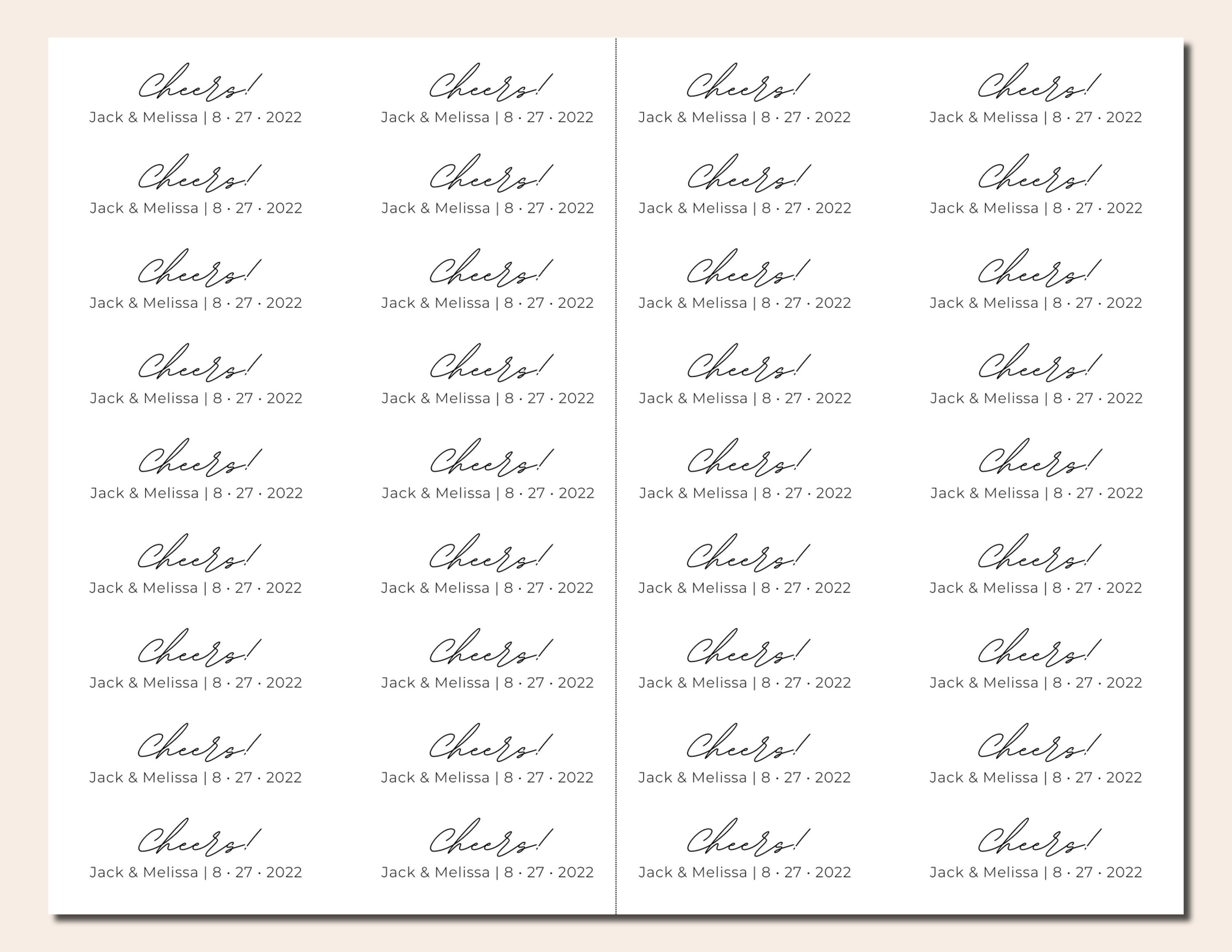 Straw Flag Tag, Editable Template, Printable Straw Flag Tags, Instant ...