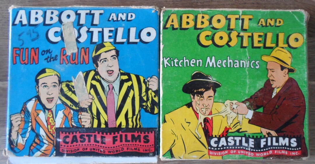 ABBOTT & COSTELLO Castle Films 8mm LOT of 2, "fun on the Run" and ...
