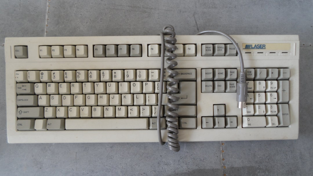 LASER Vintage Computer Keyboard, Tested & Working, 5 PIN - Etsy