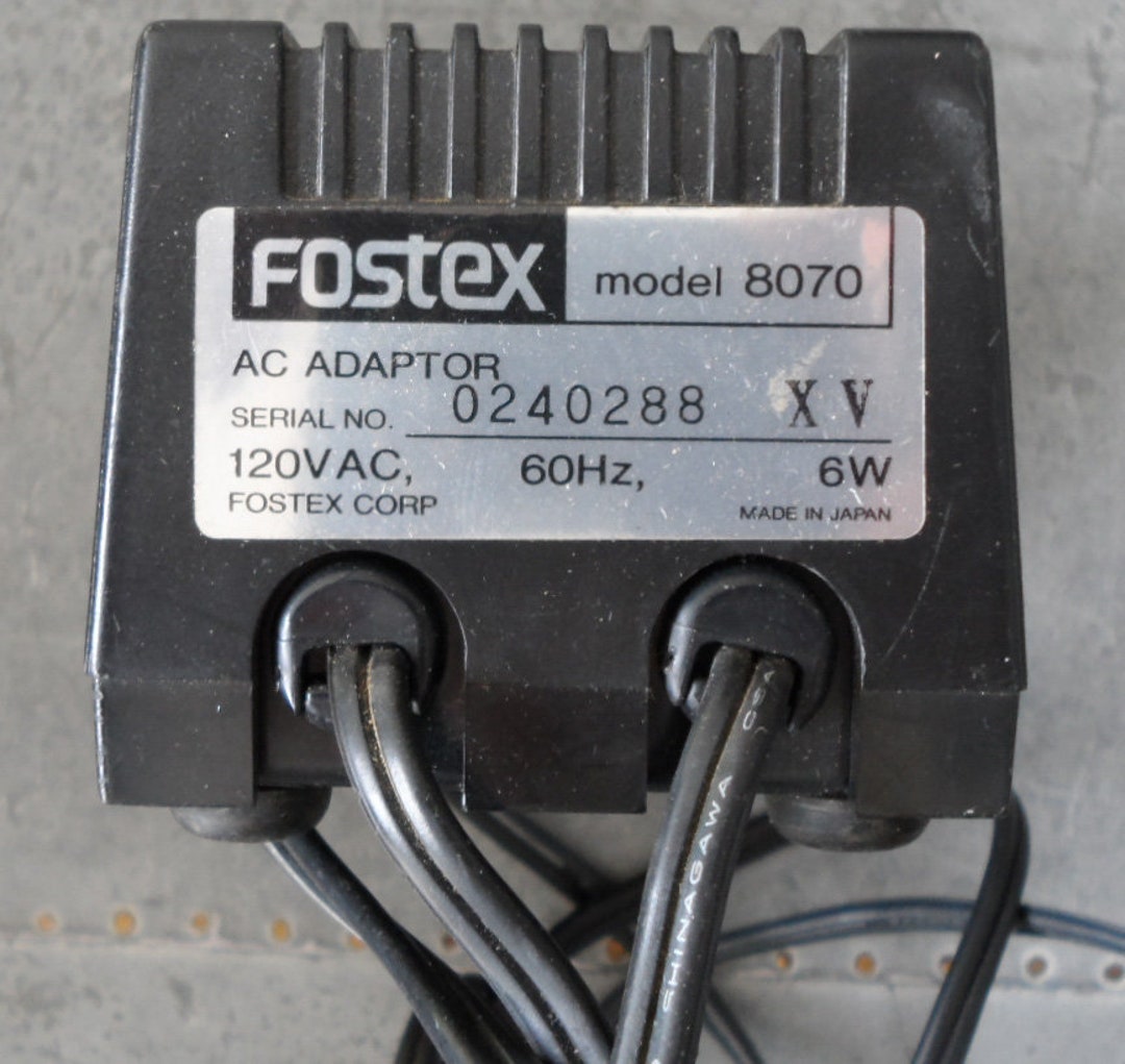Fostex Model 8070 4 Track Power Supply / AC Adapter for X-15 Multitrack ...