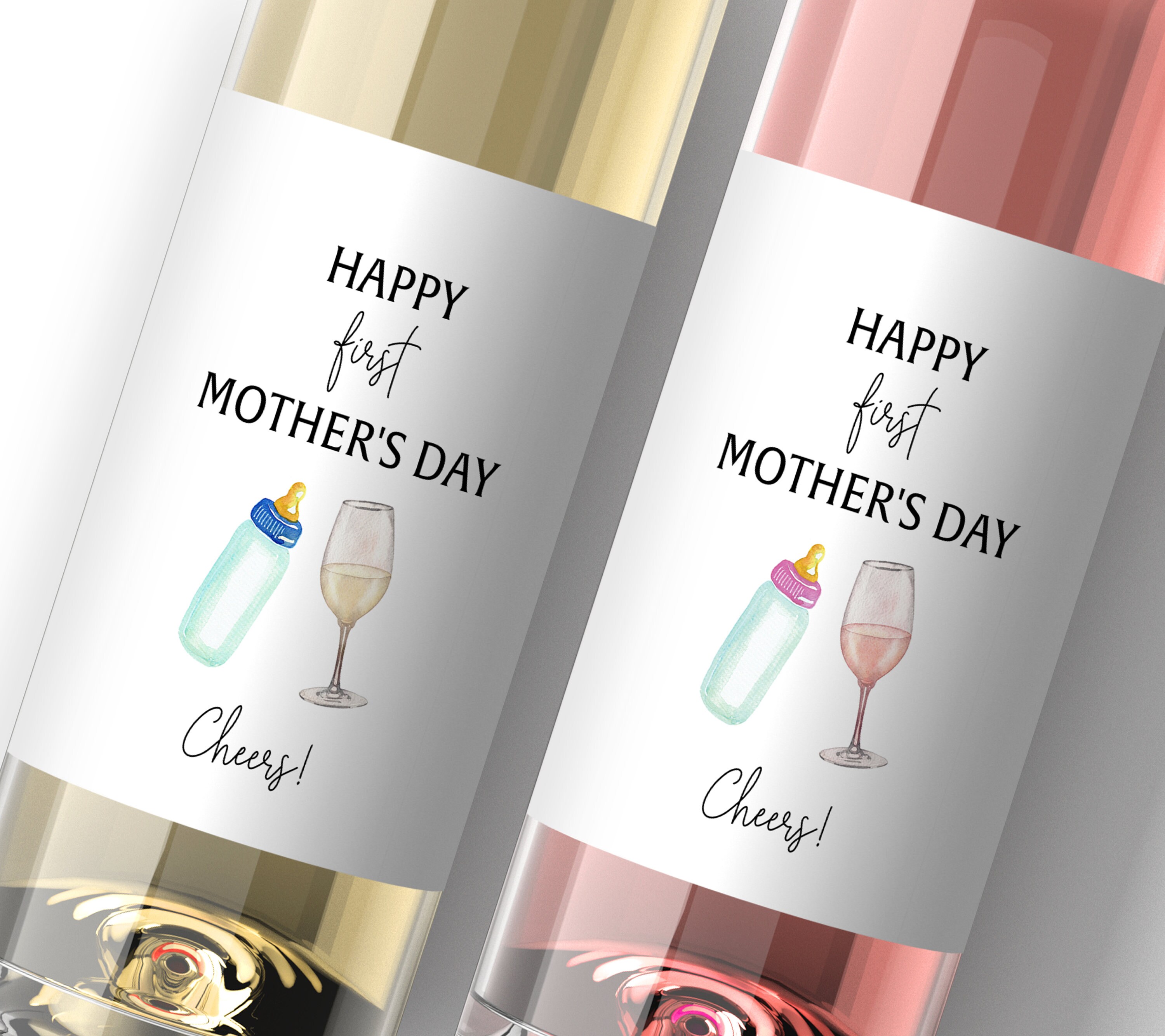 First Mother's Day Wine Label, New Mom Gift, Funny Gift for Mommy, Mom ...