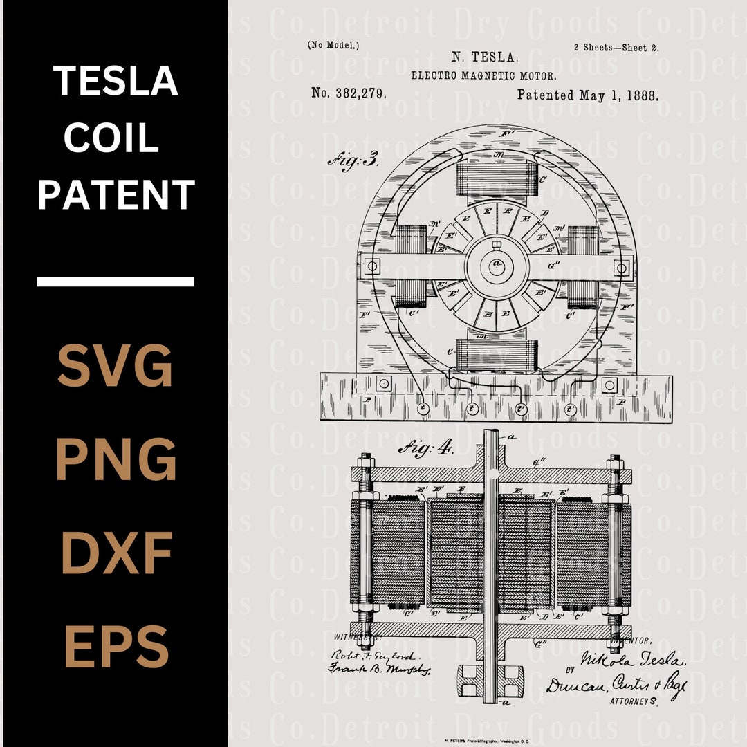 Tesla Coil Patent - DIGITAL FILE ONLY - Etsy