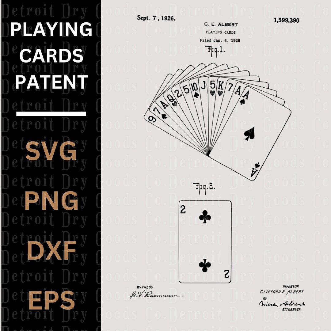 Vintage Playing Cards Patent - DIGITAL FILE ONLY - Etsy