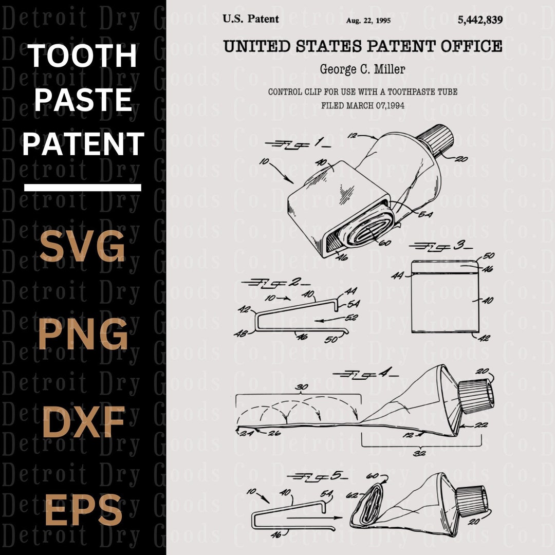 Vintage Toothpaste Patent DIGITAL FILE ONLY - Etsy