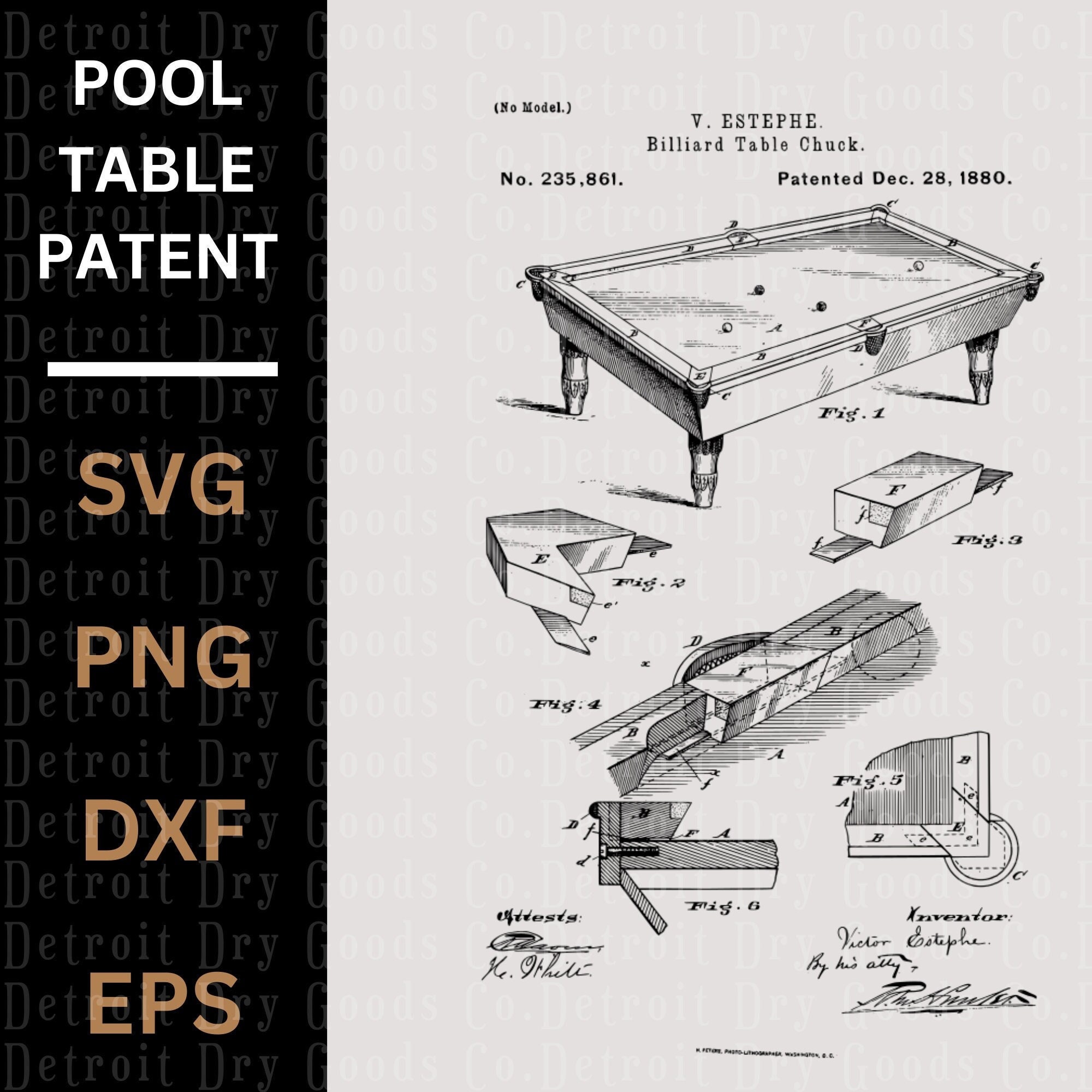 Pool Table Patent - DIGITAL FILE ONLY - Etsy