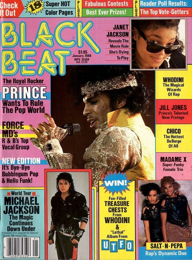 Black Beat (january 1988) W/ Prince, Michael Jackson, Janet Jackson, Salt-n-pepa, Jill Jones ...