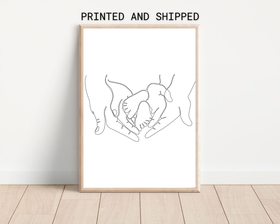 Holding Baby Feet Line Art Family Line Art Holding Newborn Love Parents ...