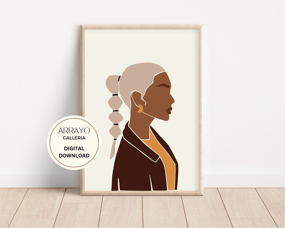 Printable Boho Woman Digital Download Abstract Boho Woman Fashion ...