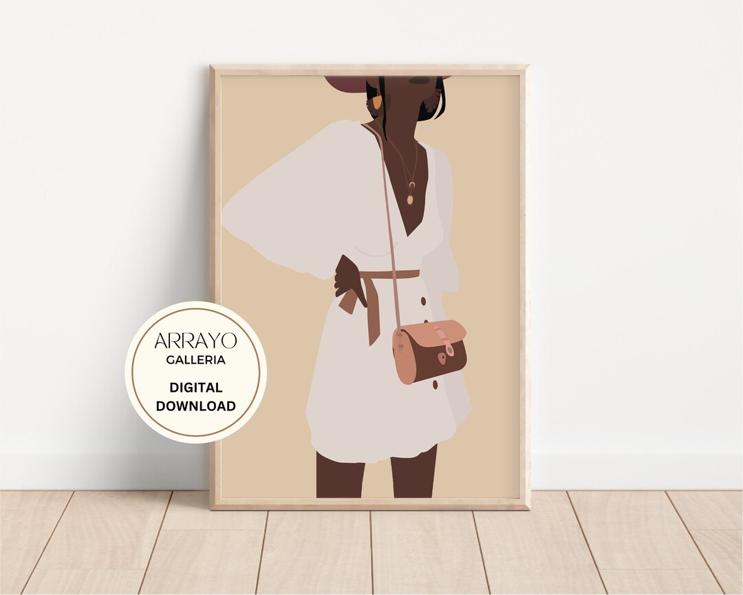 Printable Boho Woman Digital Download Abstract Boho Woman Fashion ...