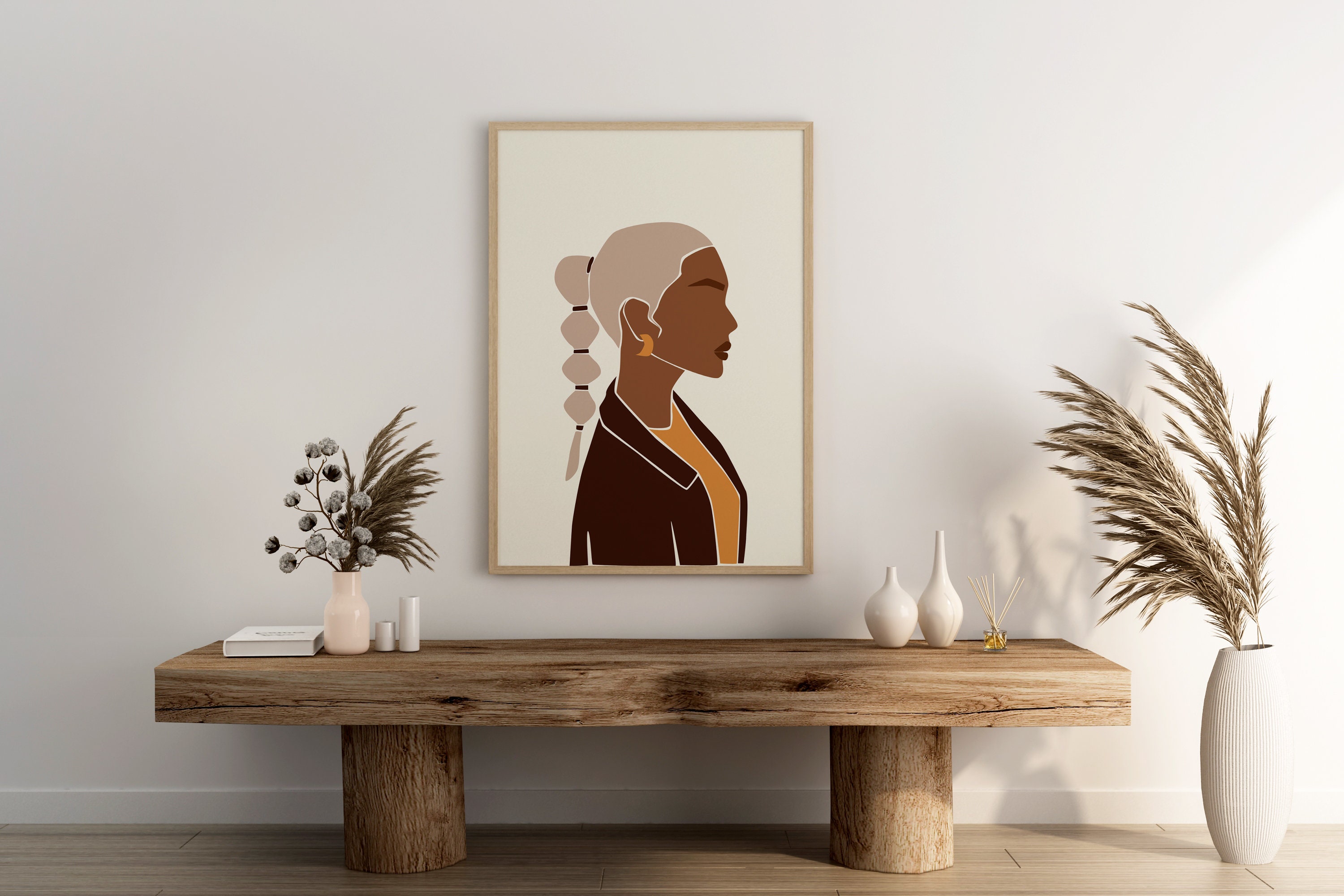 Printable Boho Woman Digital Download Abstract Boho Woman Fashion ...