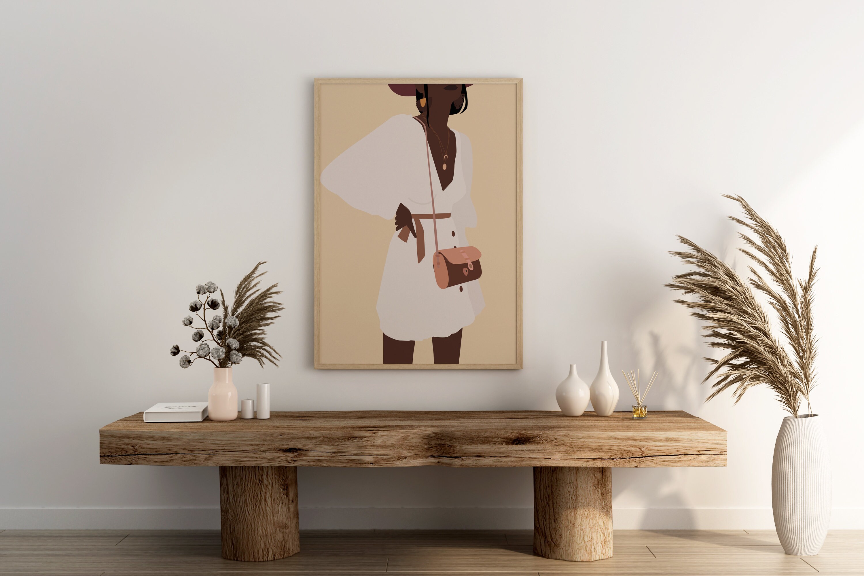 Printable Boho Woman Digital Download Abstract Boho Woman Fashion ...