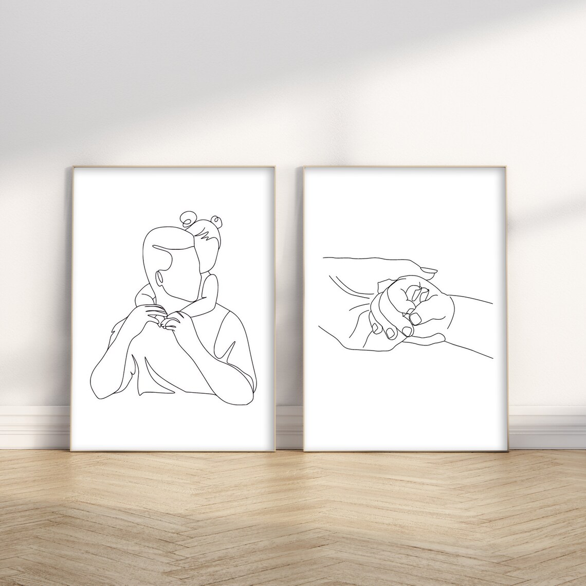 Father Daughter Line Art Father Daughter Relationship Line Art Father's ...