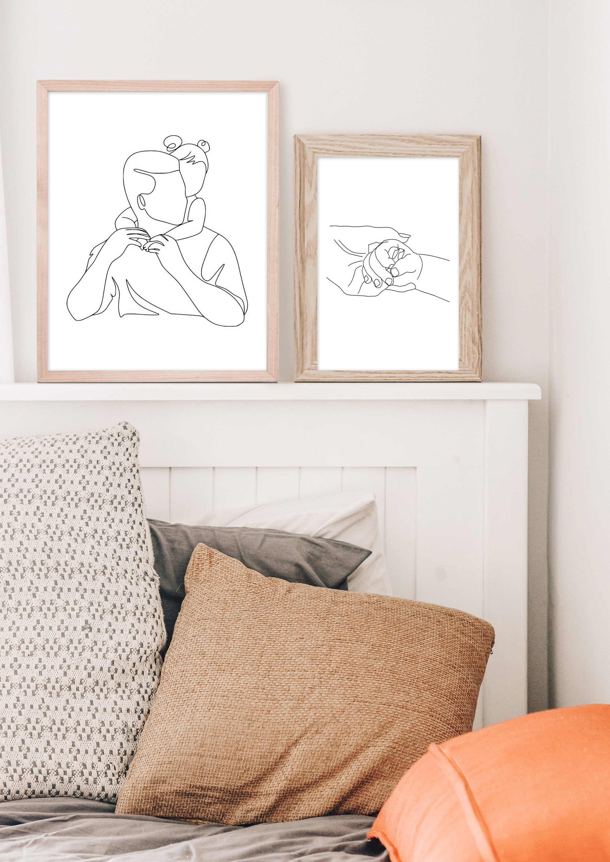 Father Daughter Line Art Father Daughter Relationship Line - Etsy