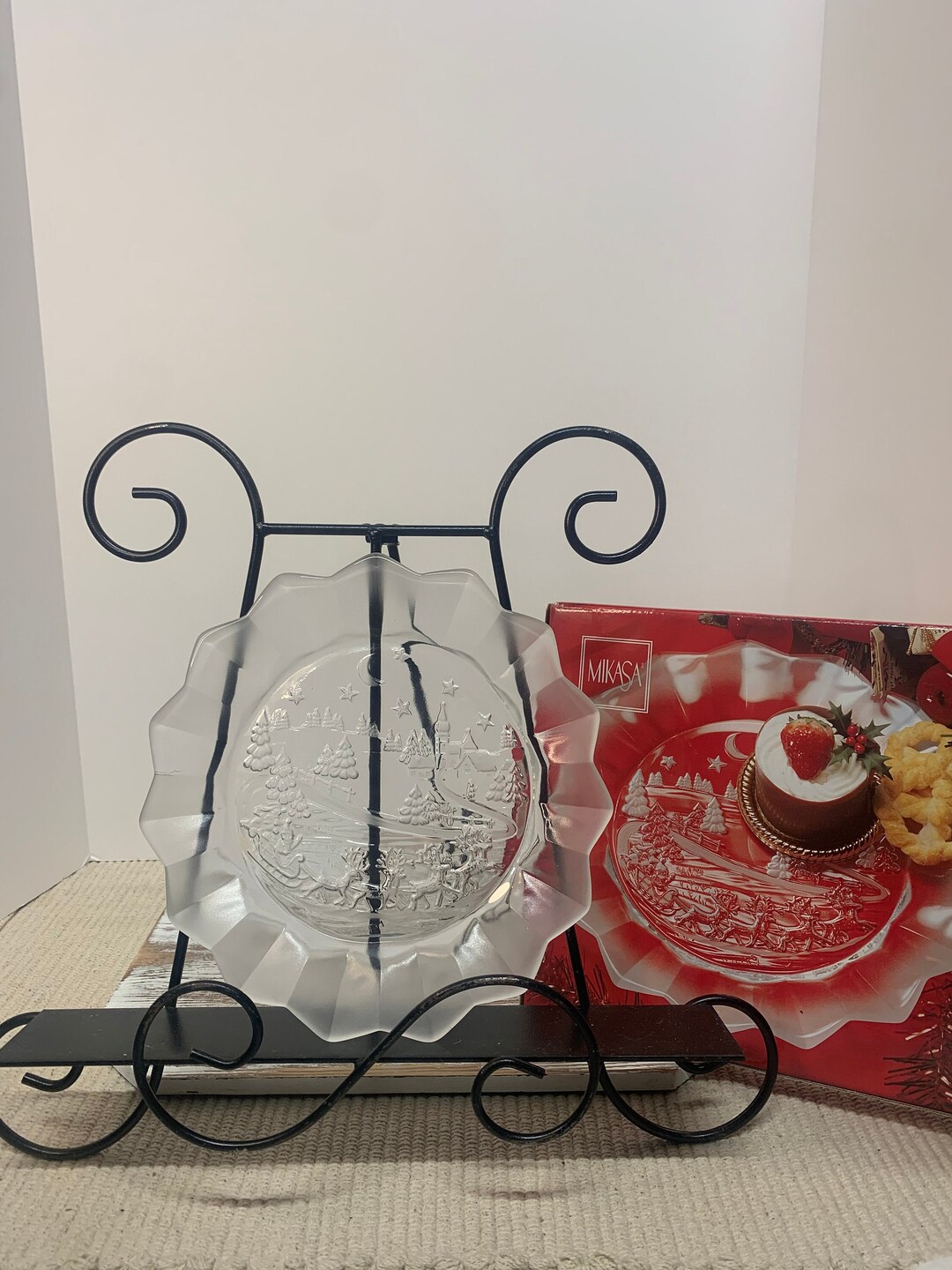 Mikasa Glass 9.5" Silent Night Christmas Platter With Original Box - Etsy
