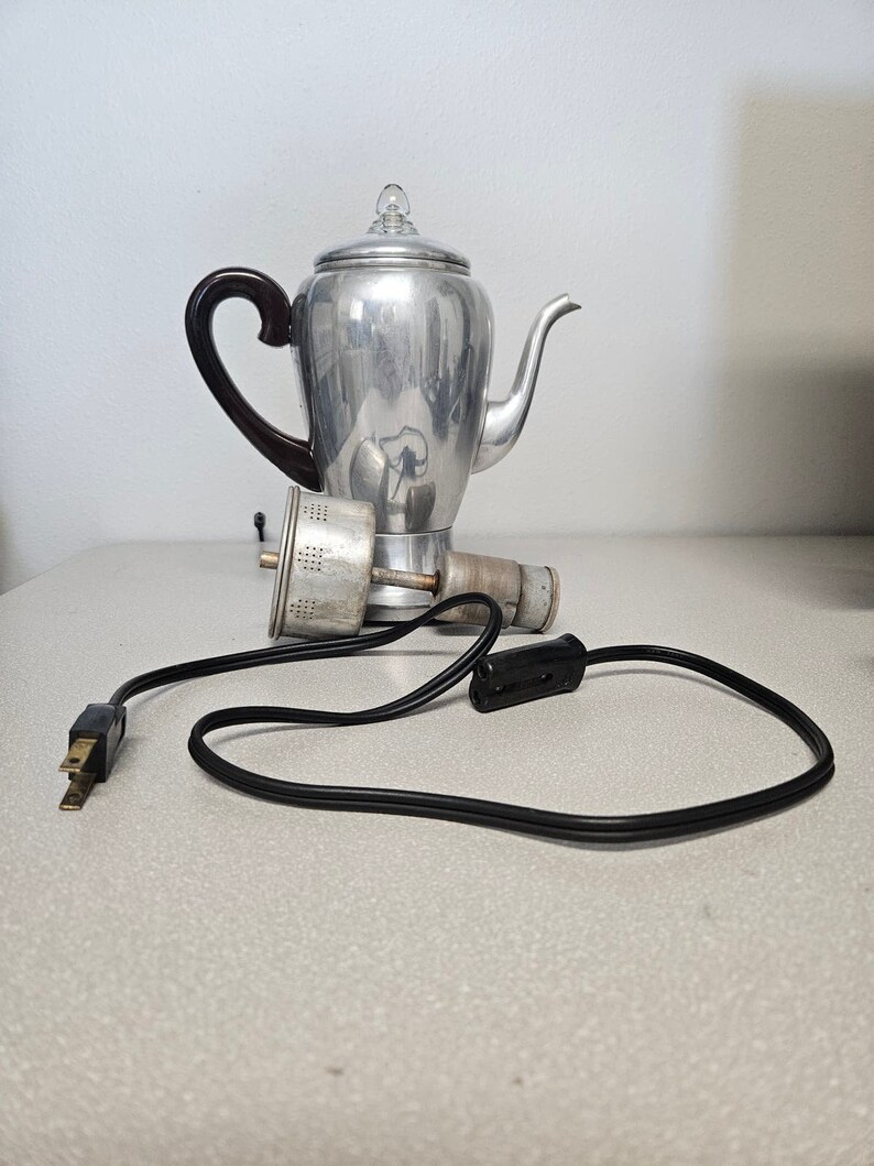 Vintage Mirro-matic Electric Percolator Coffe Pot 5 Cup, 0101, 12 Volts ...