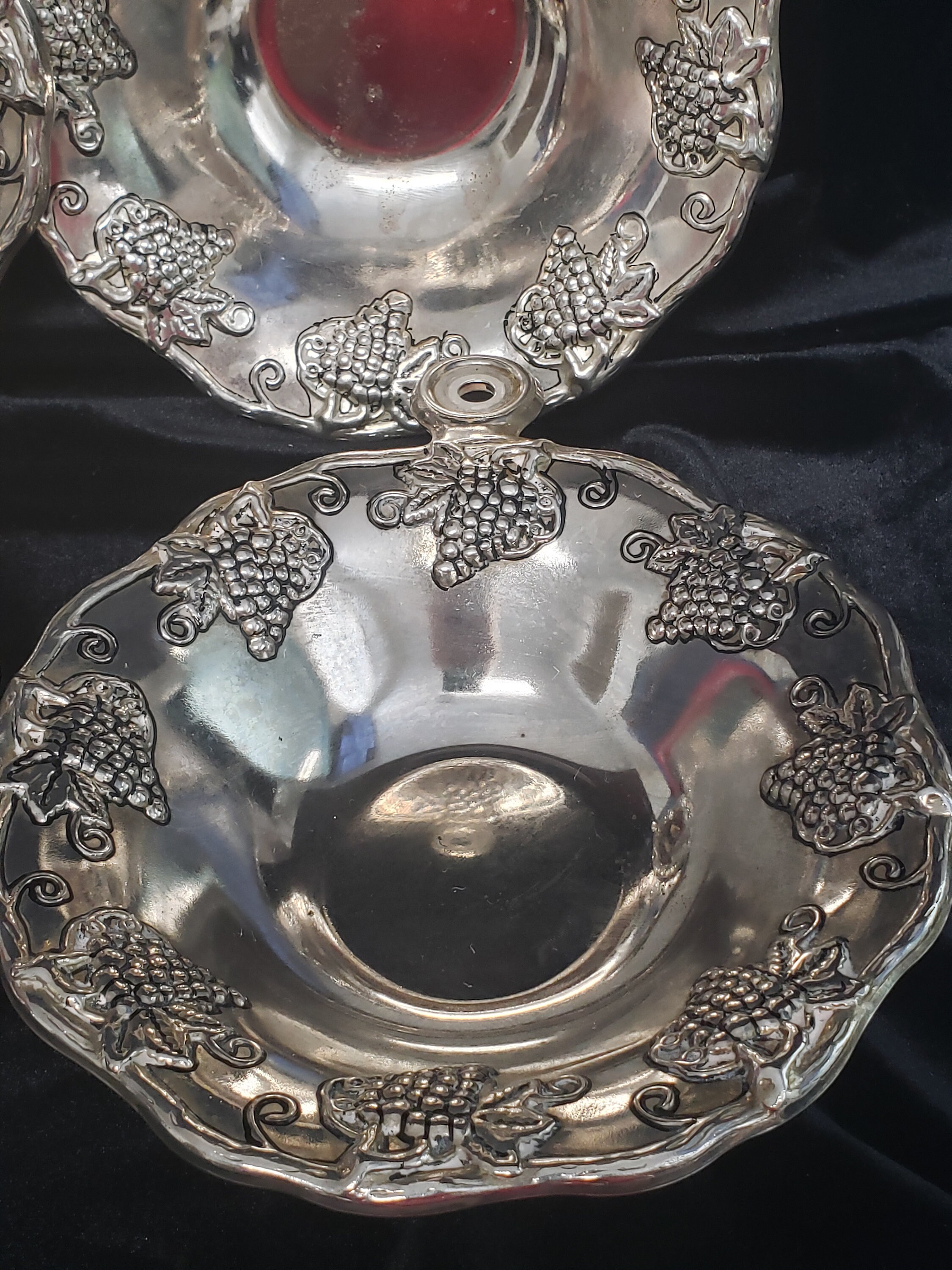 Vintage Set of 4 Godinger Silver Plated Grape Design Bowls - Etsy