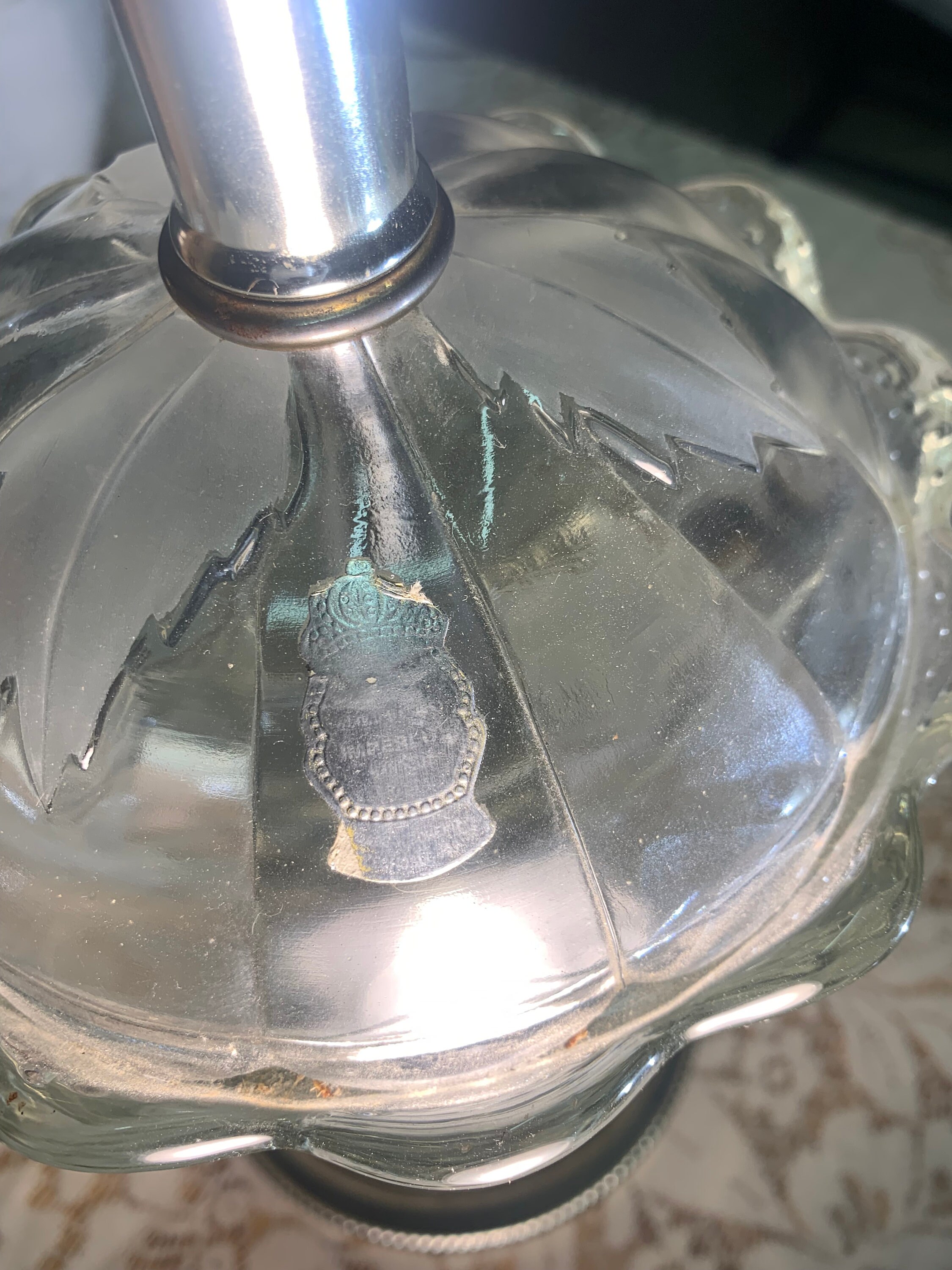 Vintage Imperlux Hand Cut Crystal With Frosted Roses Lamp Made in ...