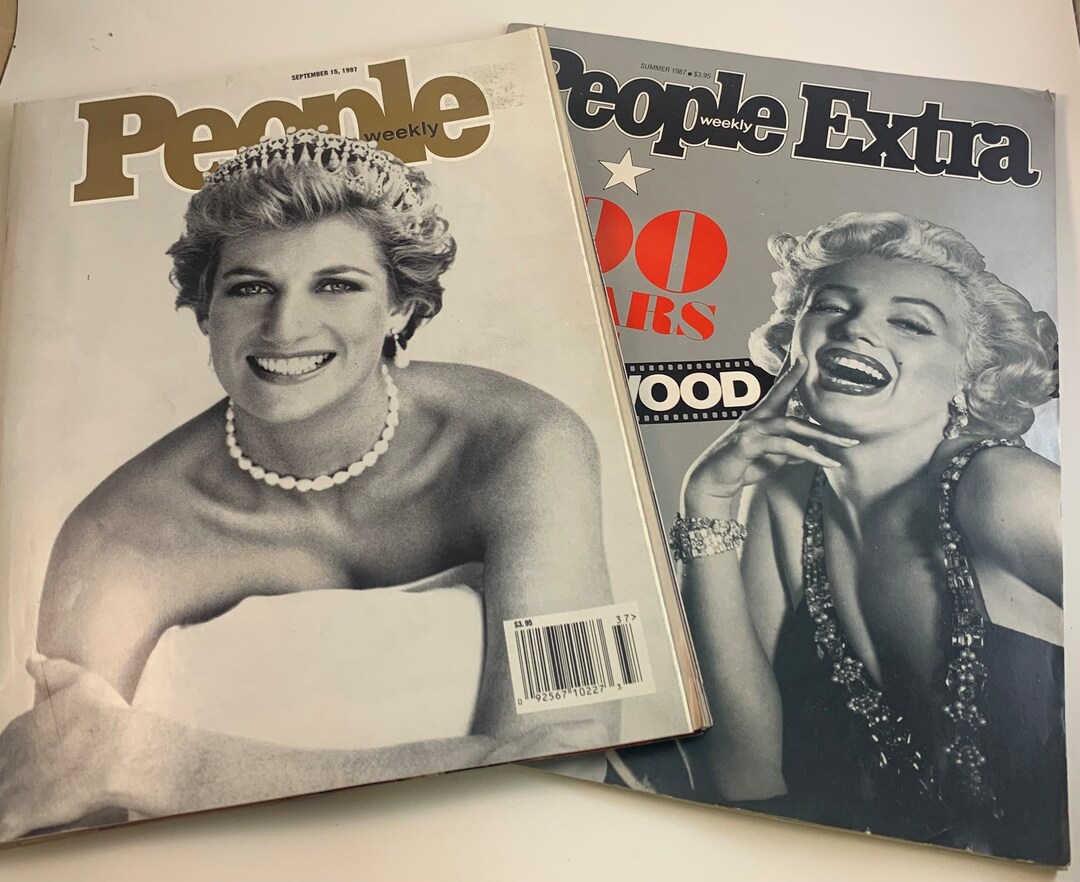 Lot of Two Vintage Retro People Magazines - People 1997 Lady Diana ...