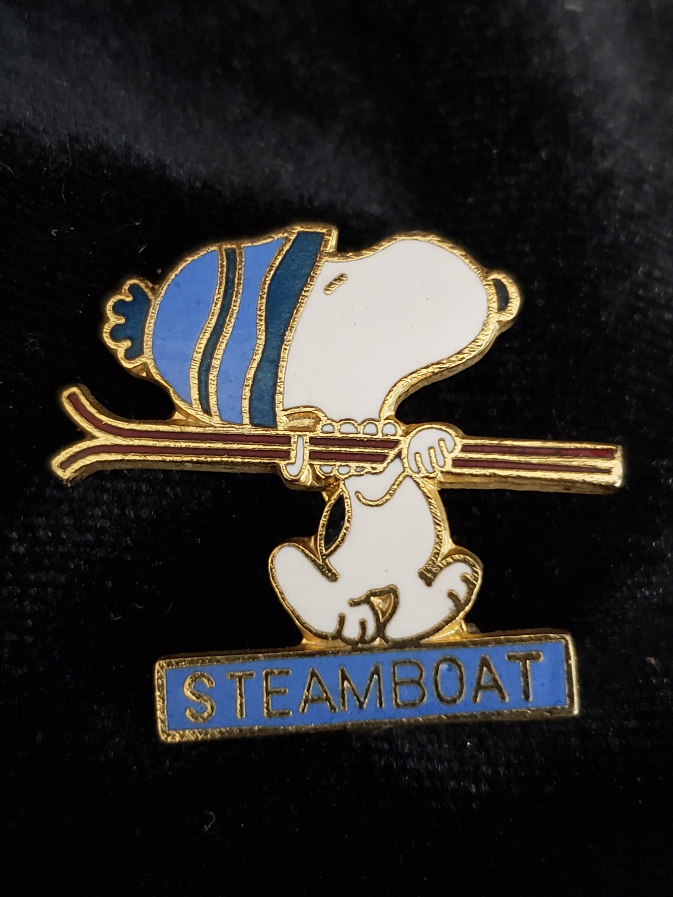 Vintage Enamel Peanuts Snoopy Charlie Brown Snow Skiing Pin - Etsy