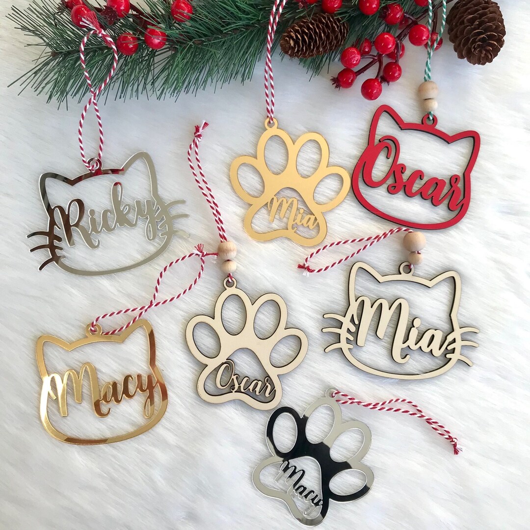 Personalized Pet Christmas Ornament Dog and Cat Christmas - Etsy