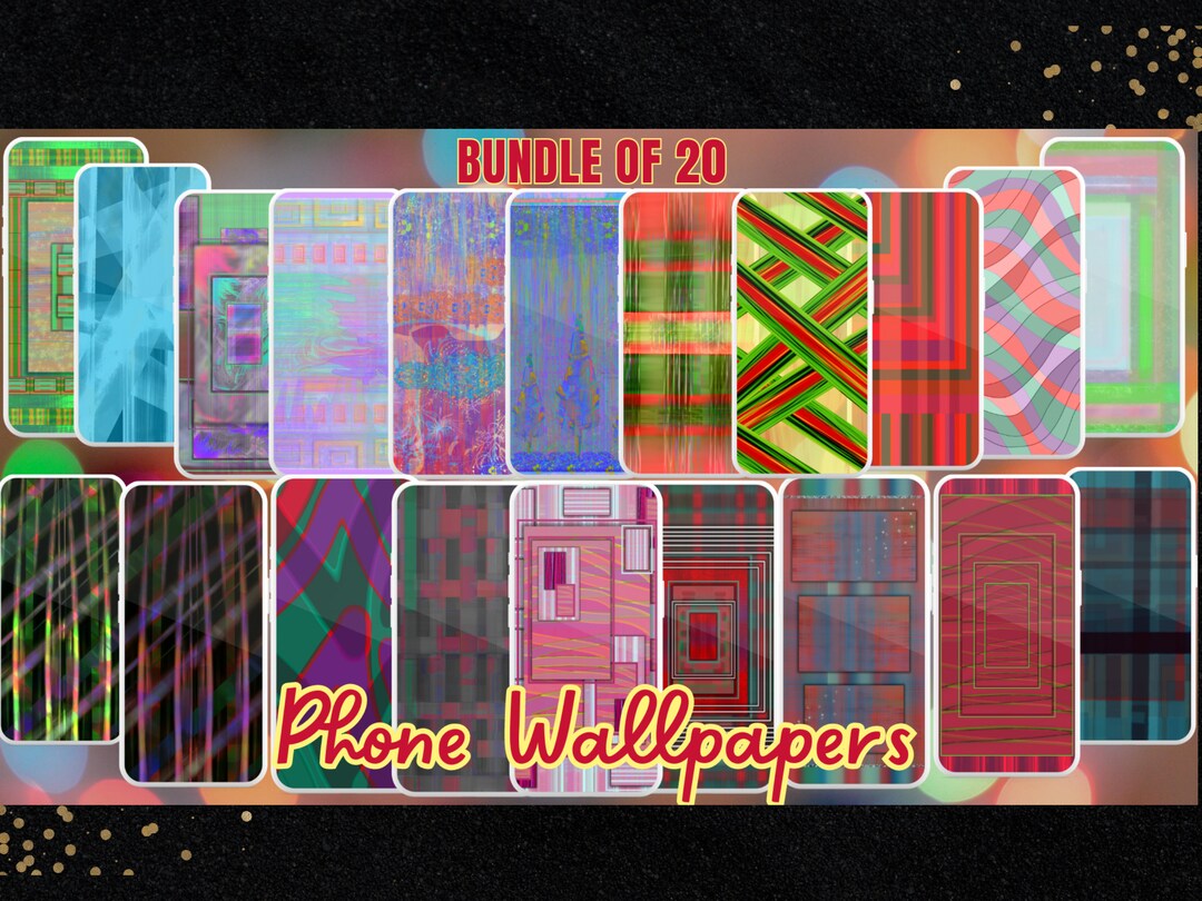 20 Festive Wallpapers. Fit iPhone Most Smartphones. Handmade & Painted ...