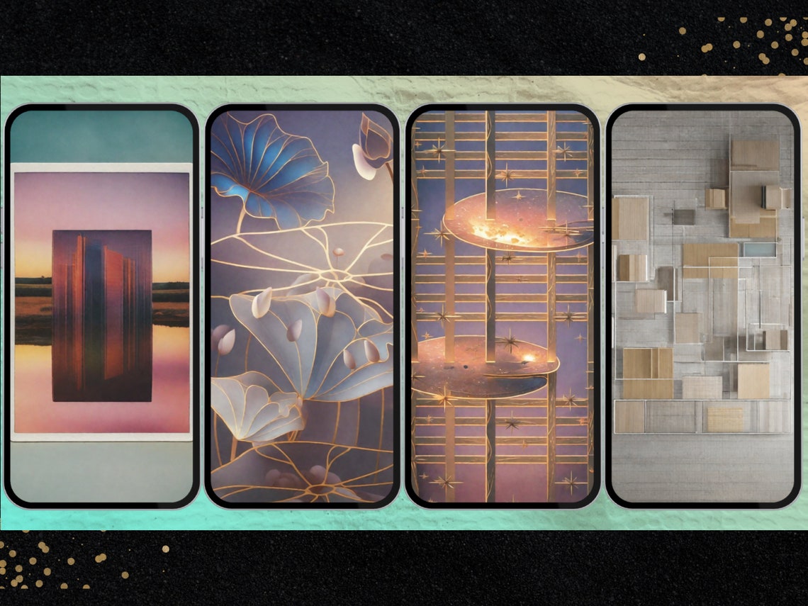 30 Digital Art Wallpaper Backgrounds for iPhone & Smartphone. Minimalist Abstracts. Mixed Media ...