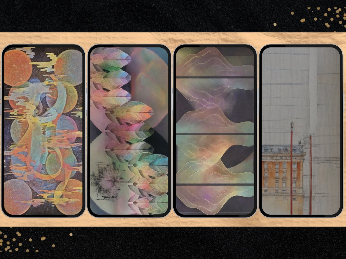 30 Digital Art Wallpaper Backgrounds for iPhone & Smartphone. Minimalist Abstracts. Mixed Media ...