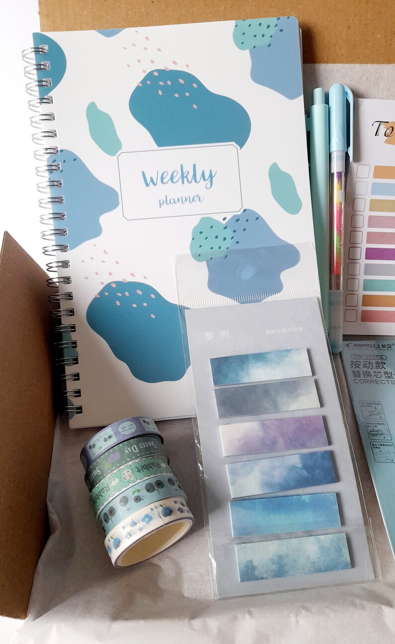Weekly Planner Stationery Box Gift Set Cute Stationery Office Gift ...