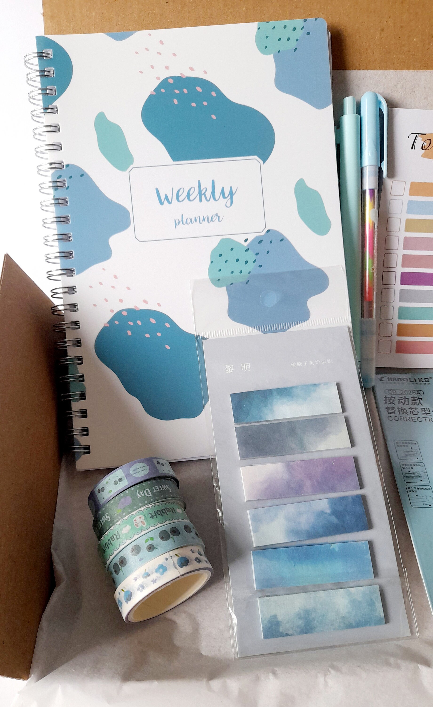 Weekly Planner Stationery Box Gift Set Cute Stationery Office Gift ...
