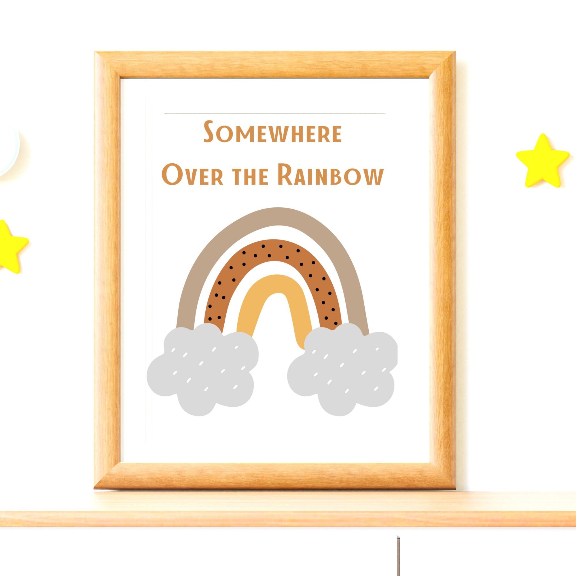 Somewhere Over the Rainbow Nursery Art - Inspirational Print - Digital ...