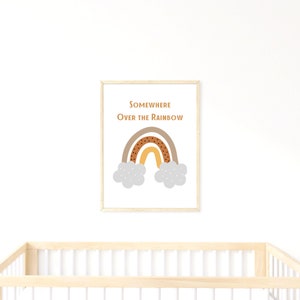 Somewhere Over the Rainbow Nursery Art - Inspirational Print - Digital ...